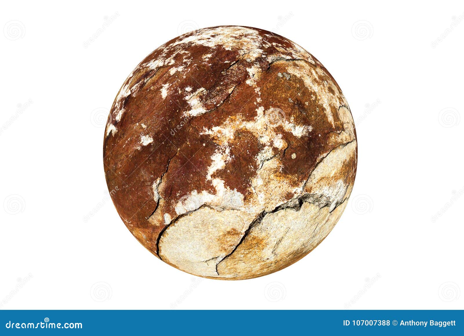 Weathered Stone Rock in a Round Sphere Shape Stock Photo - Image of ...