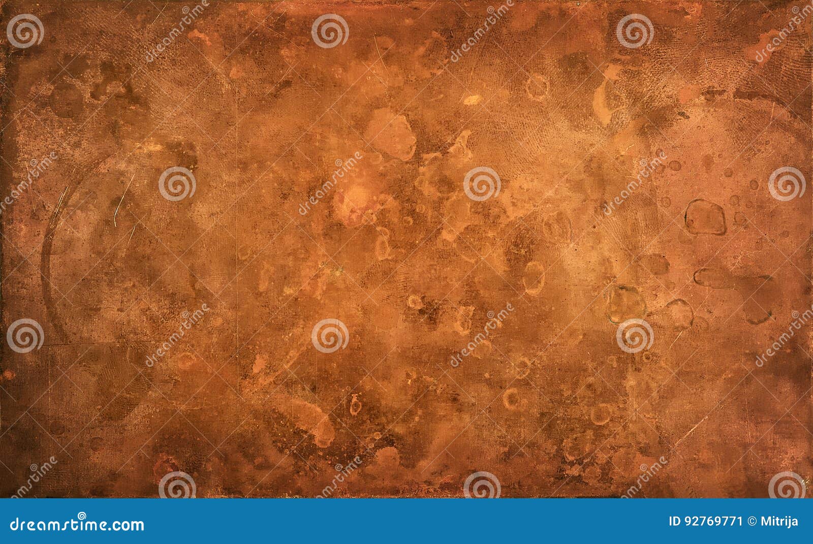 Weathered Textured Copper Background Stock Image - Image of rough, dark ...