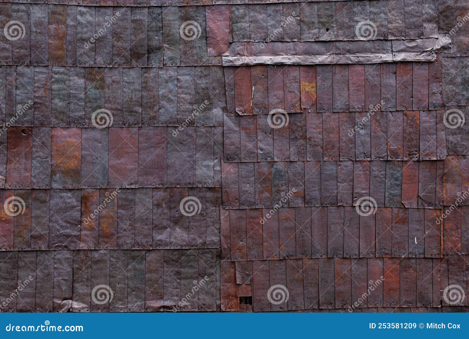 Weathered Tin Siding stock image. Image of facade, textured - 253581209