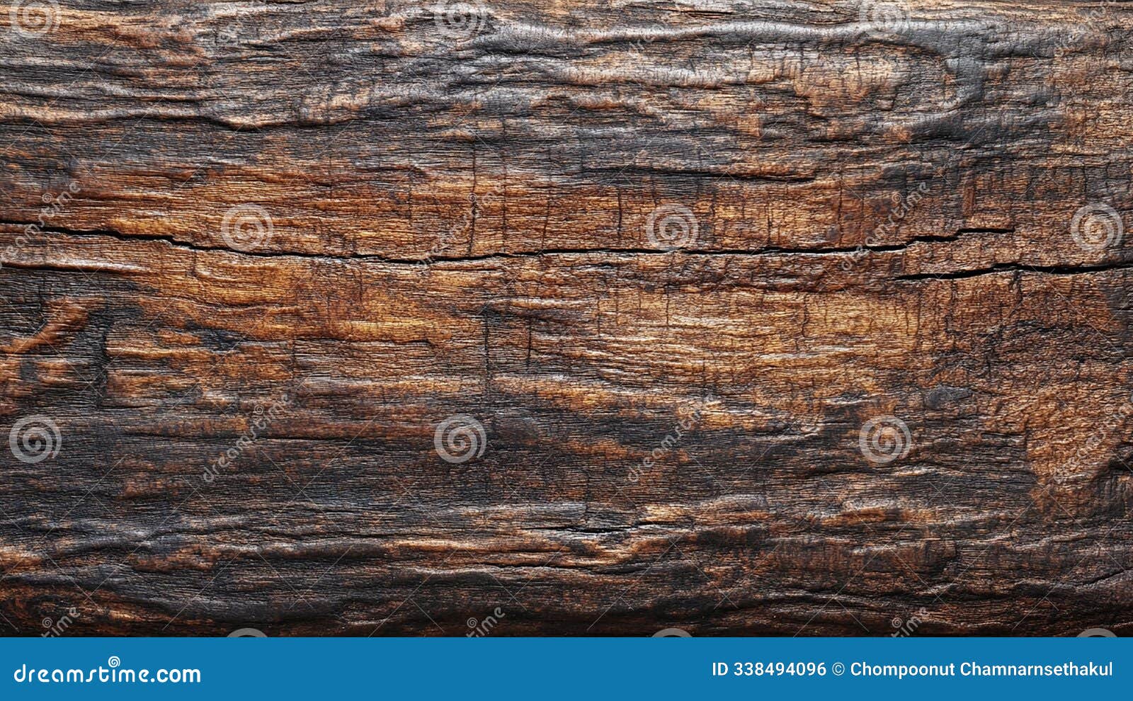 Weathered Walnut with a Distressed Texture and Visible Grain Patterns ...