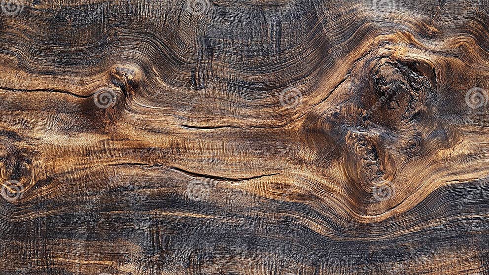 Weathered Walnut with a Rustic Appearance and Visible Grain Structure ...