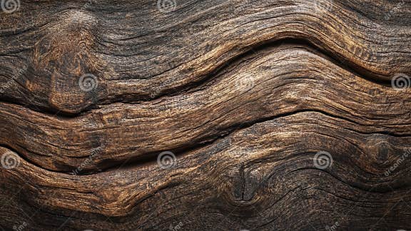 Weathered Walnut with a Rustic Texture and Visible, Intricate Grain ...