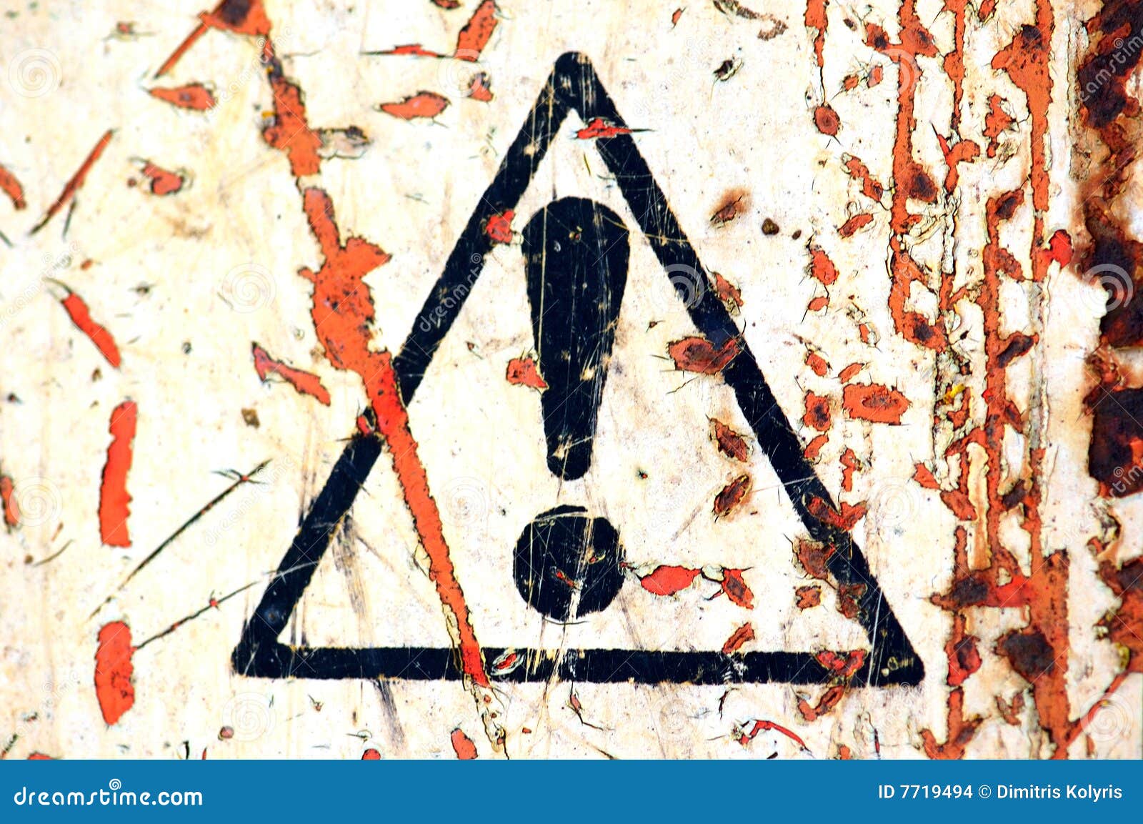 Weathered warning sign stock photo. Image of corroding - 7719494