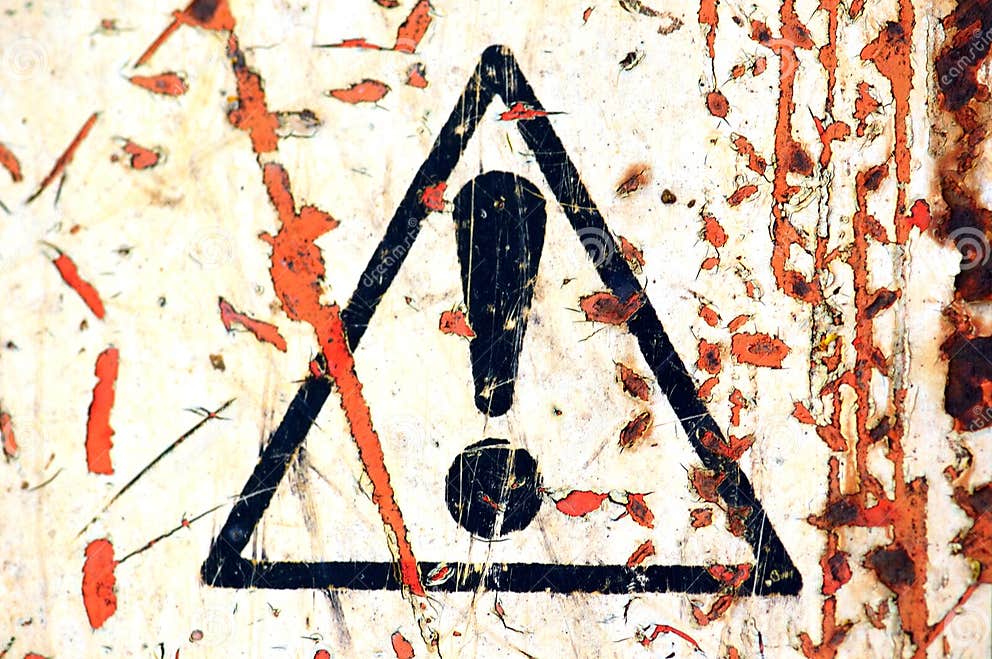 Weathered warning sign stock photo. Image of corroding - 7719494