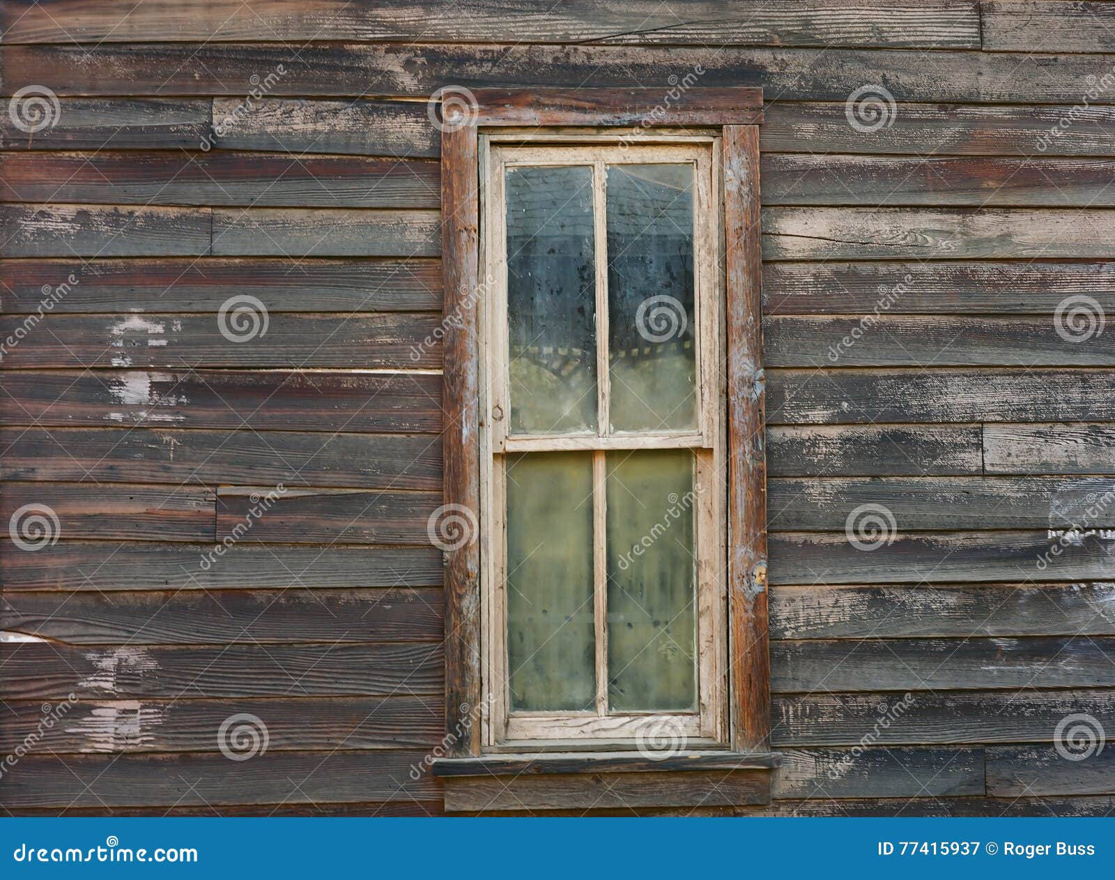 Weathered Window on Old West Building Stock Image - Image of vintage ...