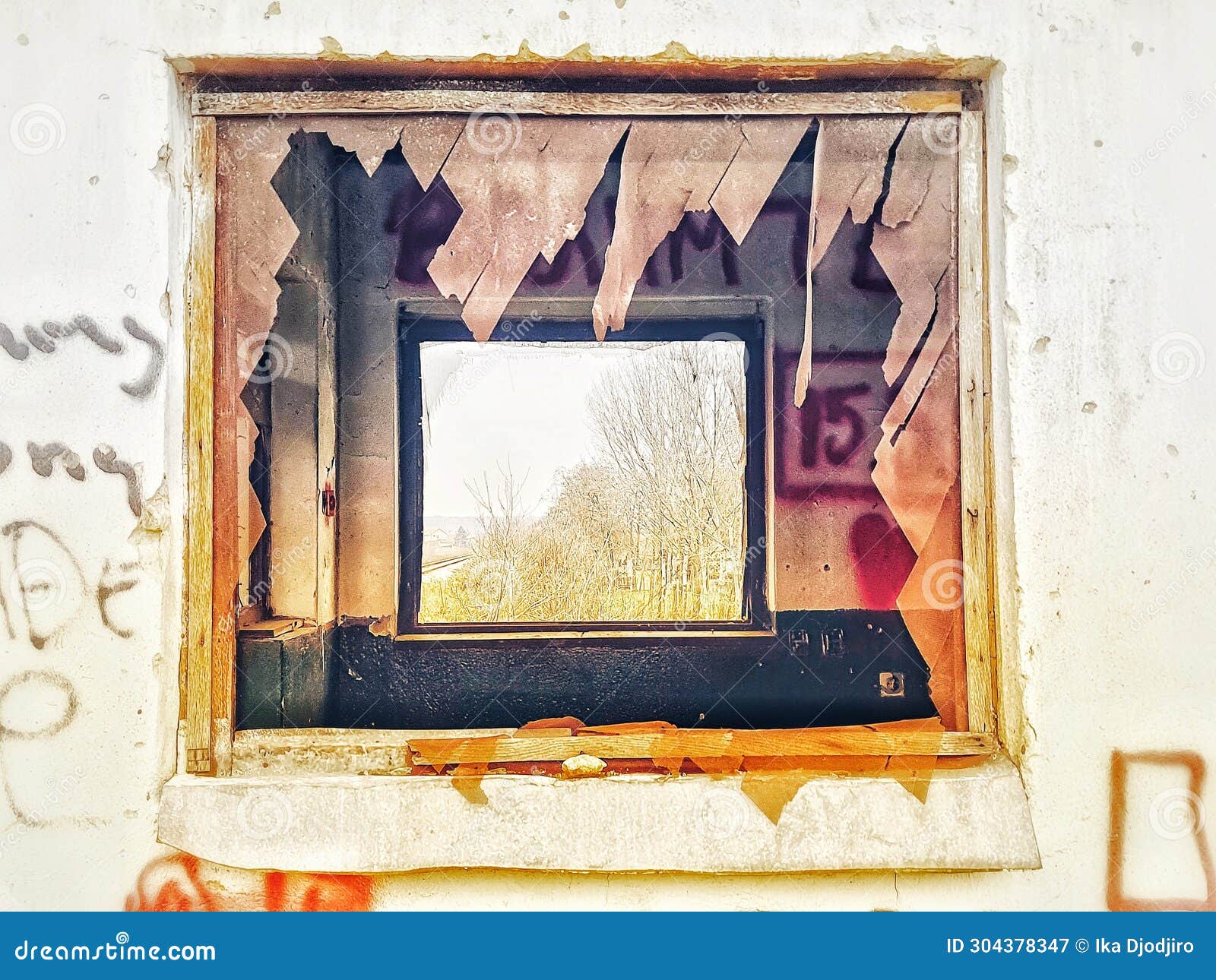 Weathered window stock image. Image of autumn, season - 304378347