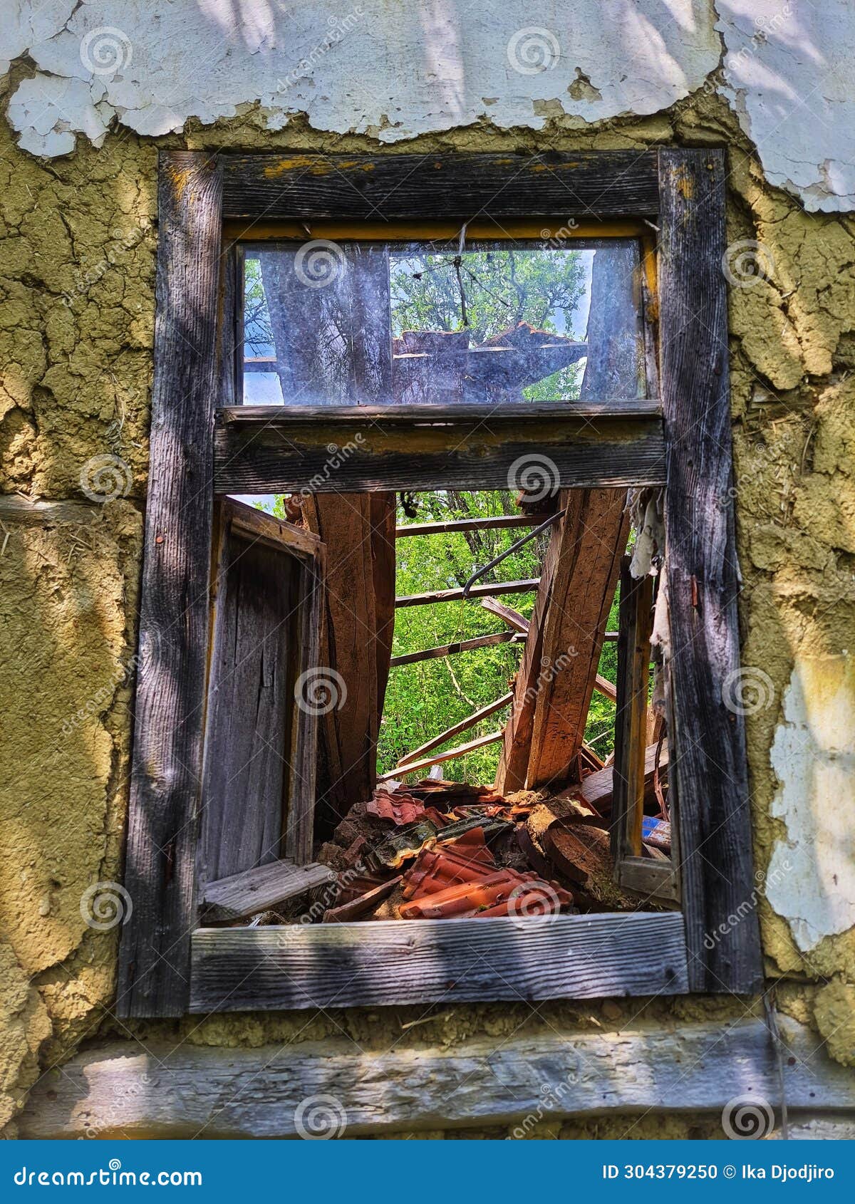 Weathered window stock photo. Image of colour, lonely - 304379250