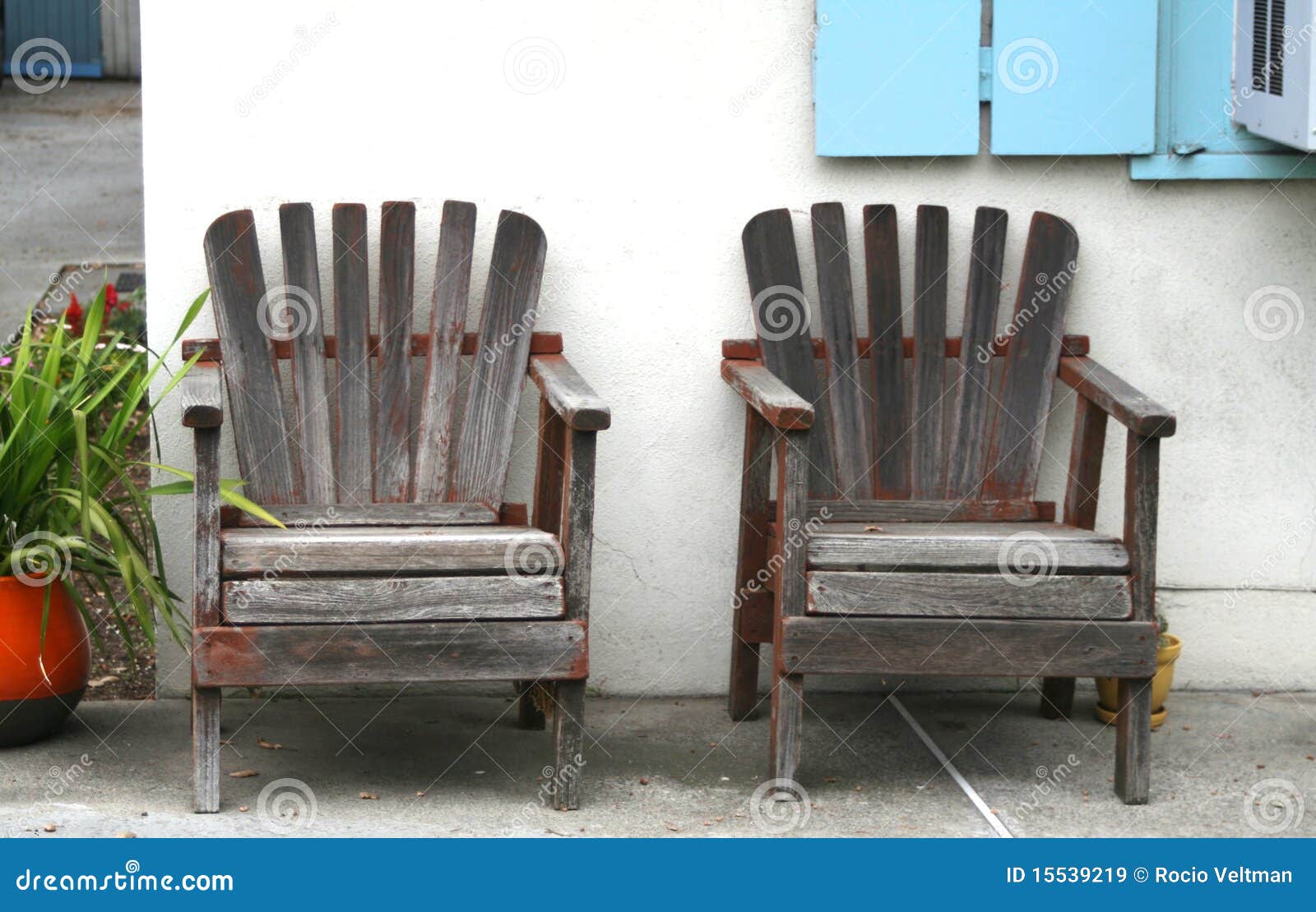 Weathered Wood Chairs stock image. Image of lonely, used - 15539219