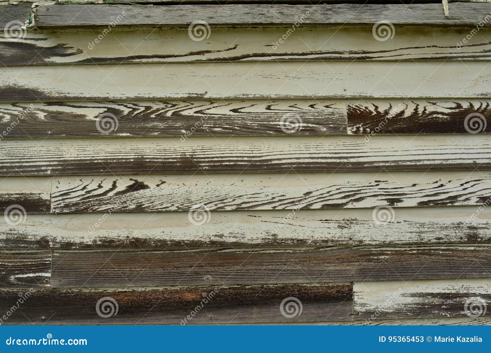 Weathered Wood Grain Peeling White Paint Stock Image - Image of detail ...