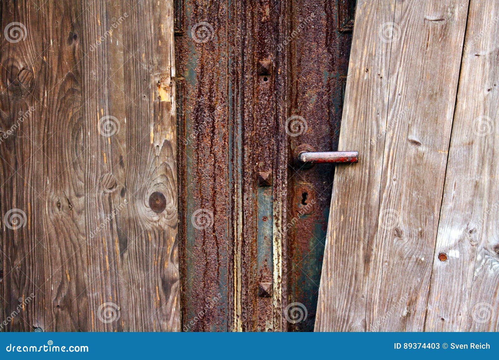 Weathered wooden door stock image. Image of closed, ancient - 89374403