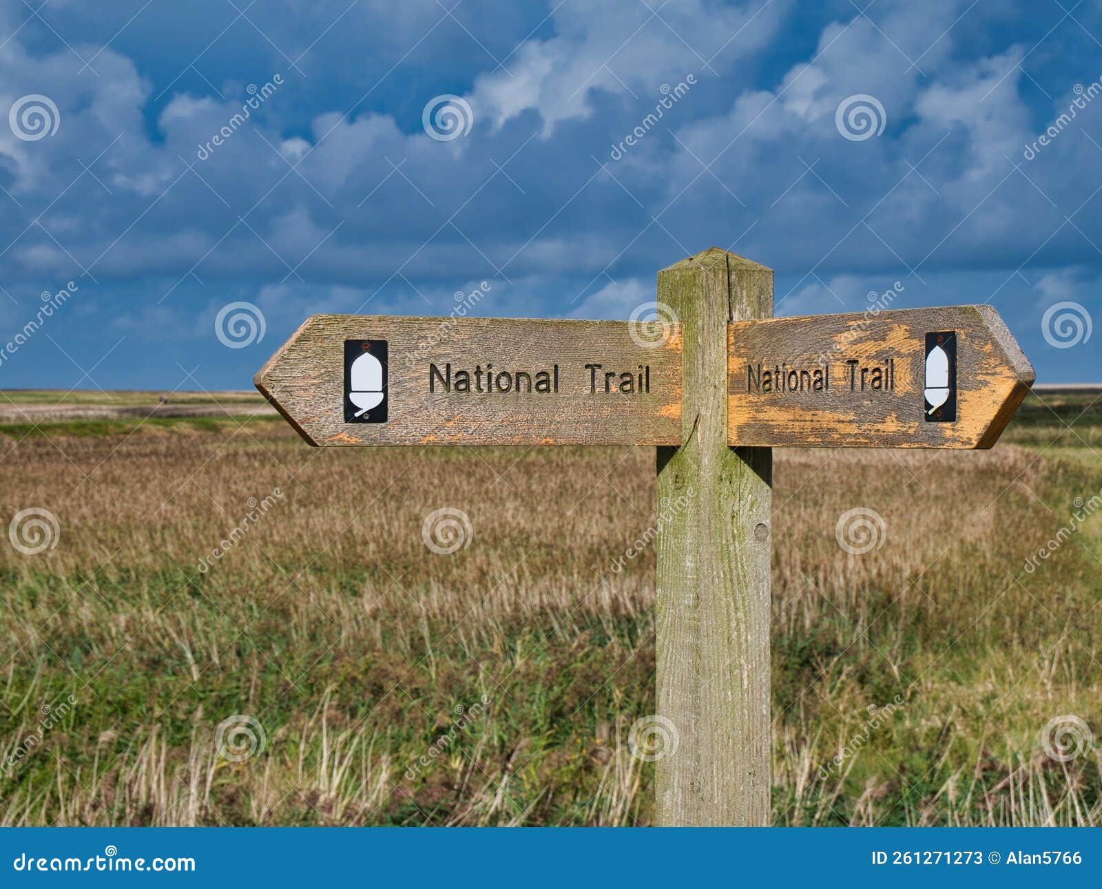 A Weathered Wooden Fingerpost Points the Way on the North Norfolk Coast ...