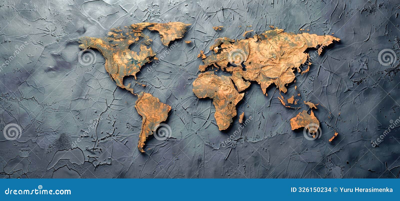 World Map Rusty Metal Texture Royalty-Free Stock Image | CartoonDealer ...