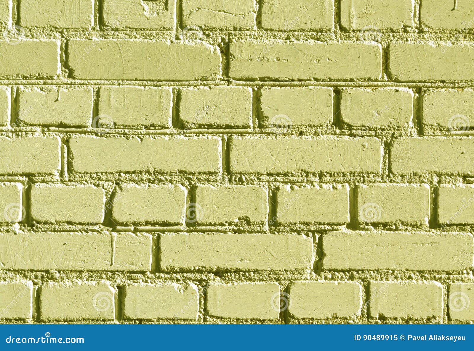 Weathered Yellow Color Brick Wall Pattern. Stock Image - Image of ...