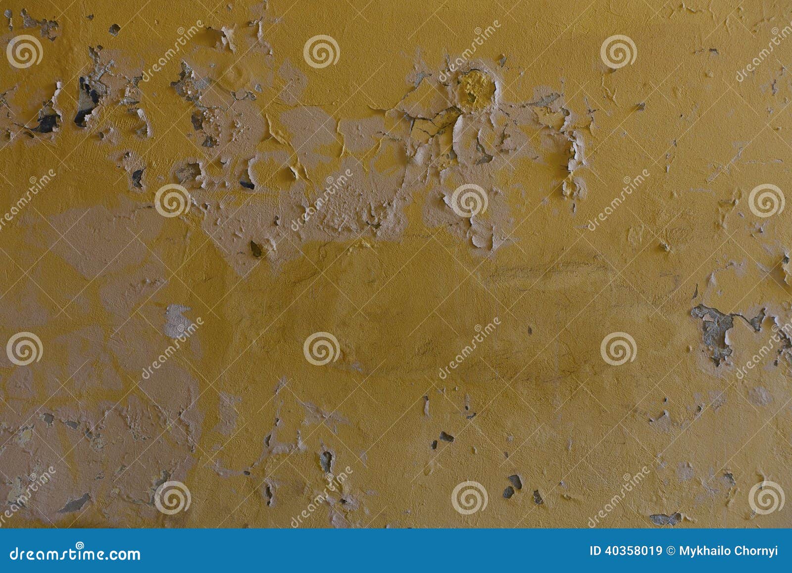 Weathered Yellow Wall with Stains Stock Image - Image of stained ...