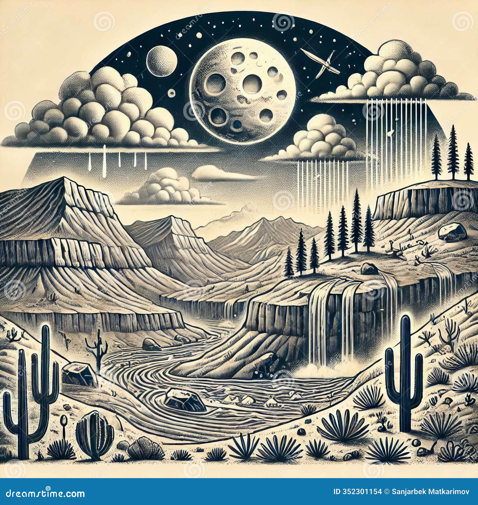 Weathering and Erosion Illustrations of Weathering and Erosion P Stock ...