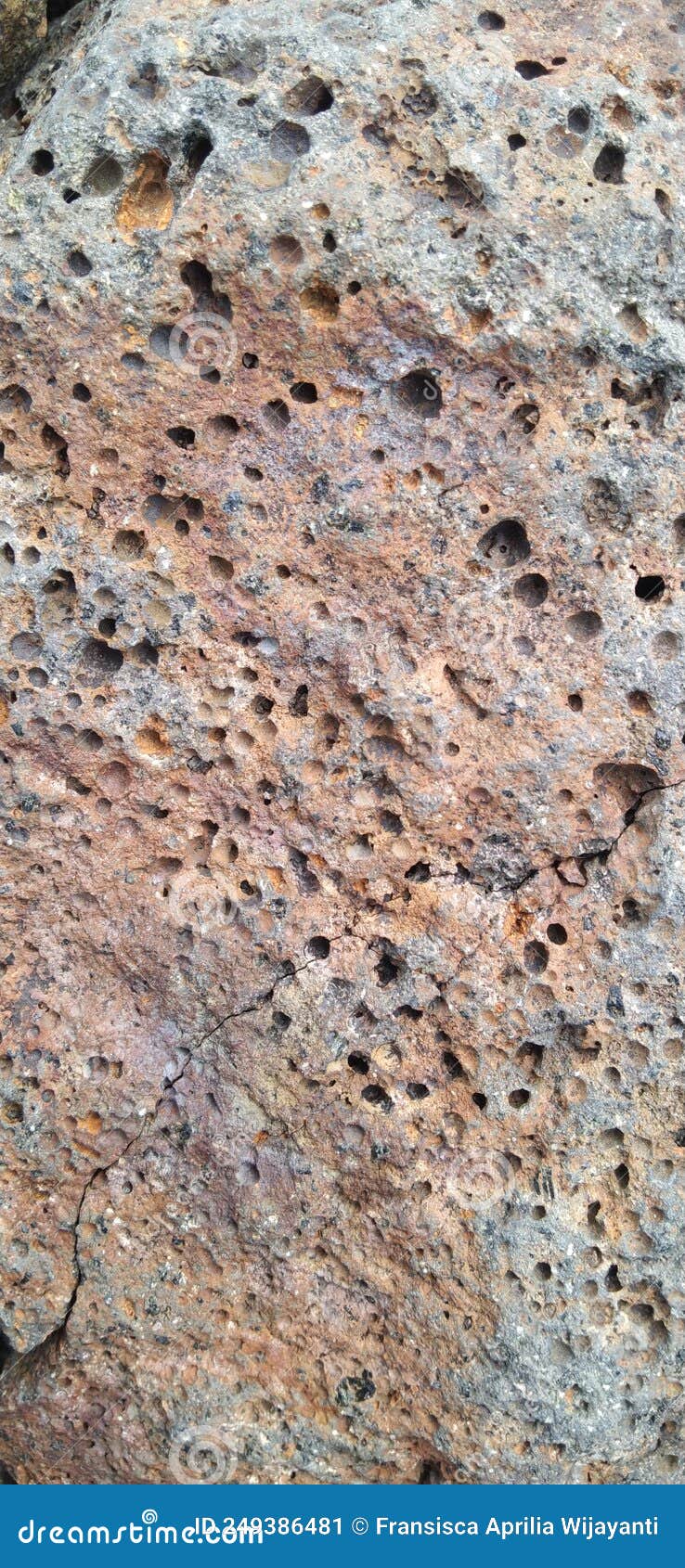 Weathering and Rusting of Rock Due To Rainwater Erosion Stock Image ...