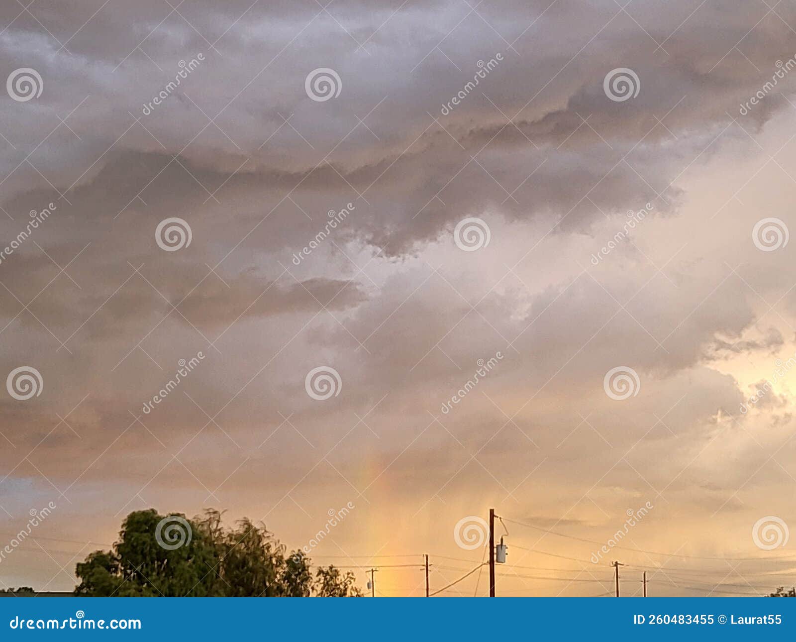 Weathering the Storm! Rainbow Brings Hope! Stock Image - Image of ...