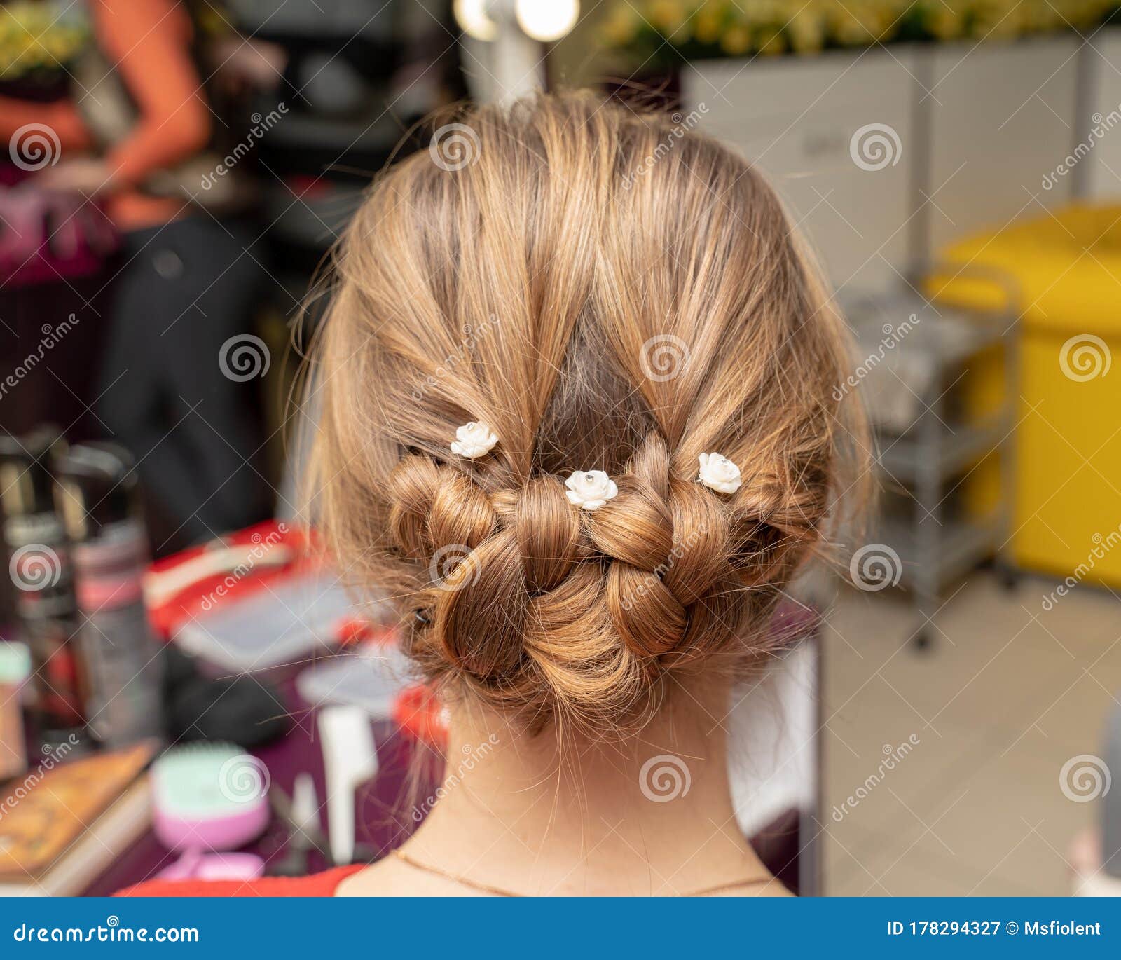 Weave Braid Girl in a Hair Salon Stock Image - Image of adult ...
