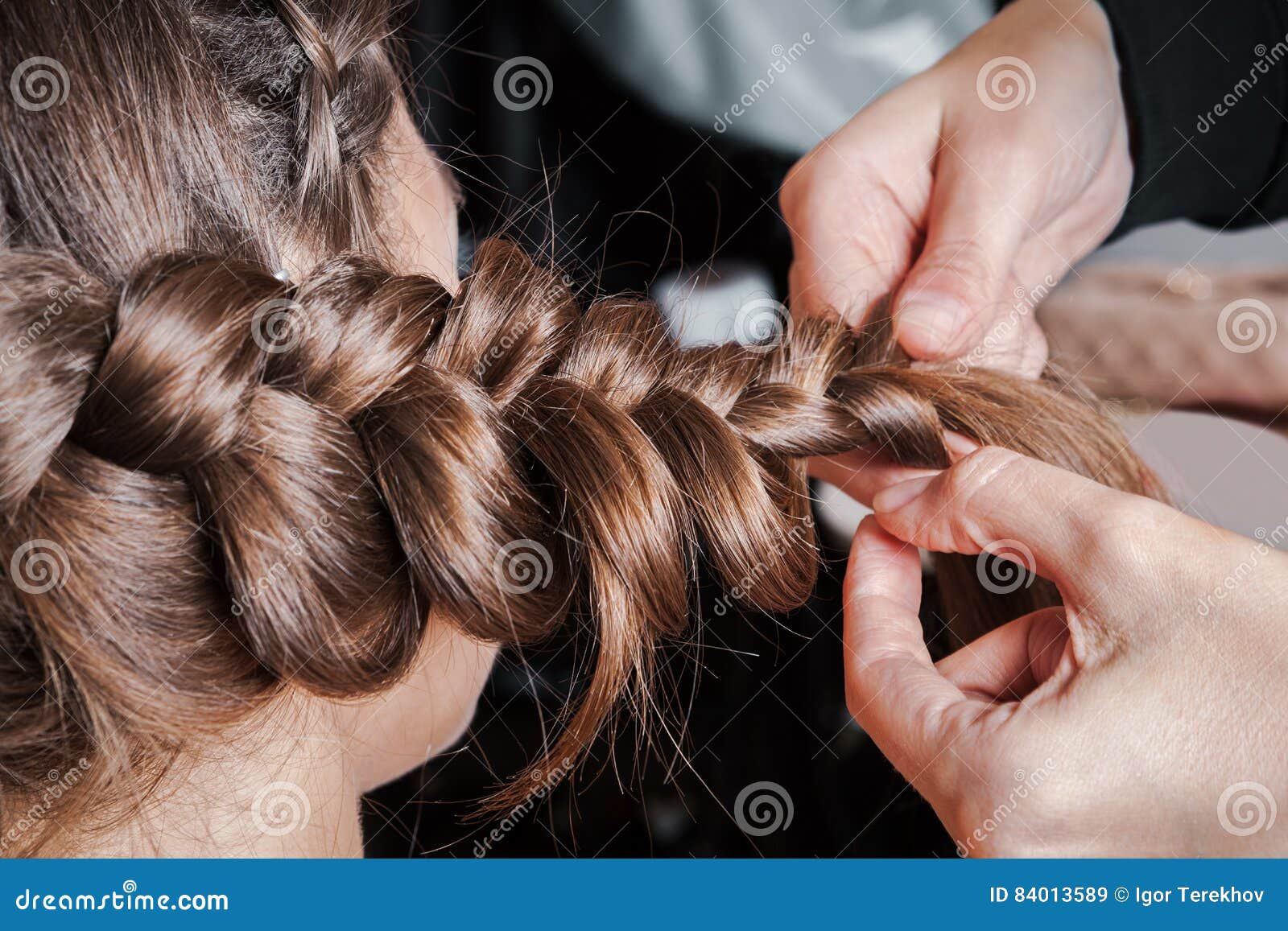Weave Braids in Beauty Salon Stock Image - Image of hairdress, fashion ...