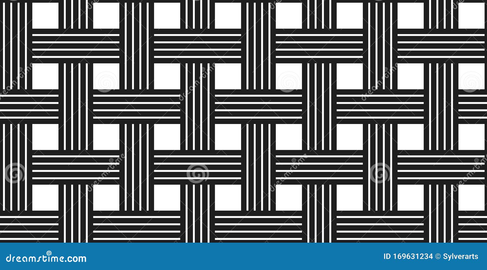 Weave Seamless Pattern, Vector Linear Background with Woven Texture ...