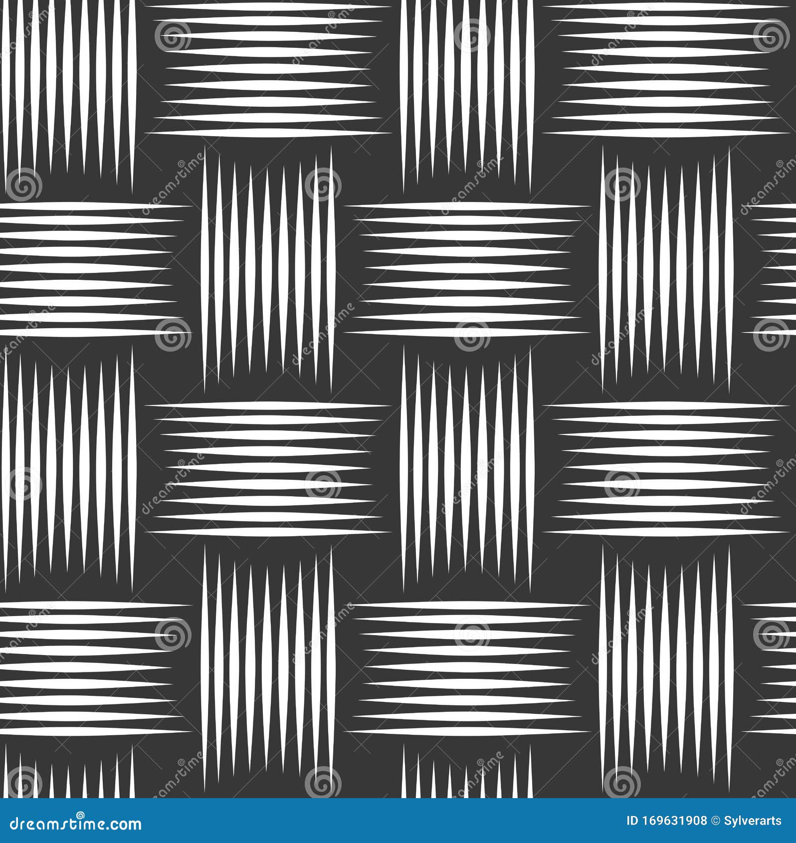 Weave Seamless Pattern, Vector Linear Background with Woven Texture ...