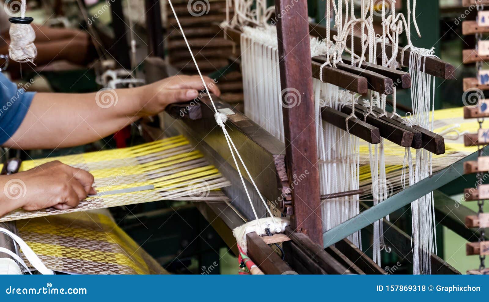 Weave and Thai Silk. Activity Involving Skill Stock Photo - Image of ...