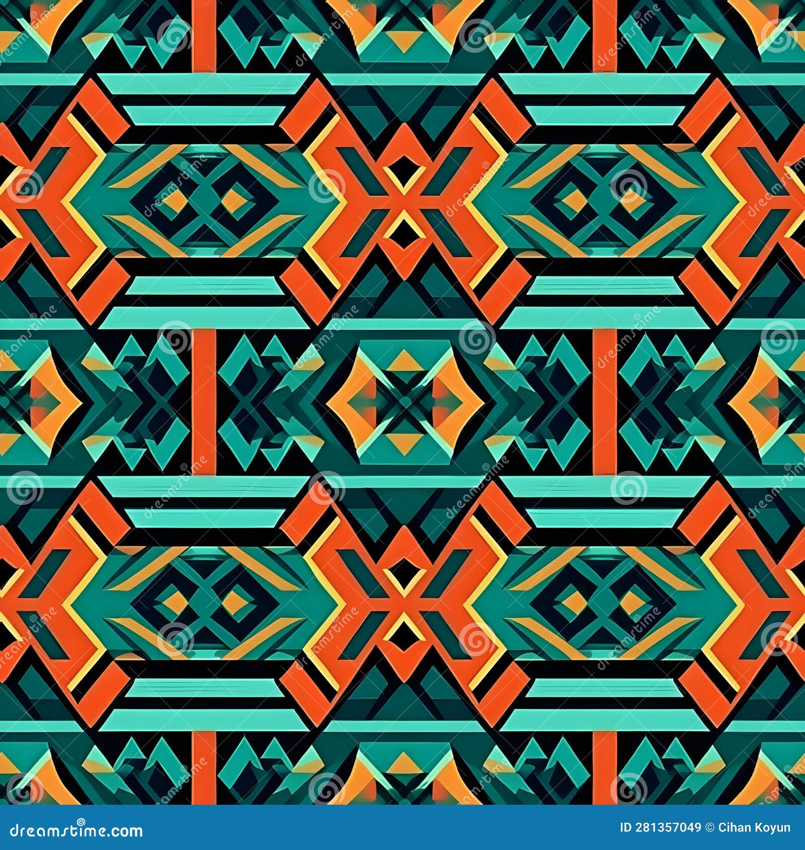 Weave the Threads of Aztec Tradition in Seamless Patterns Stock ...