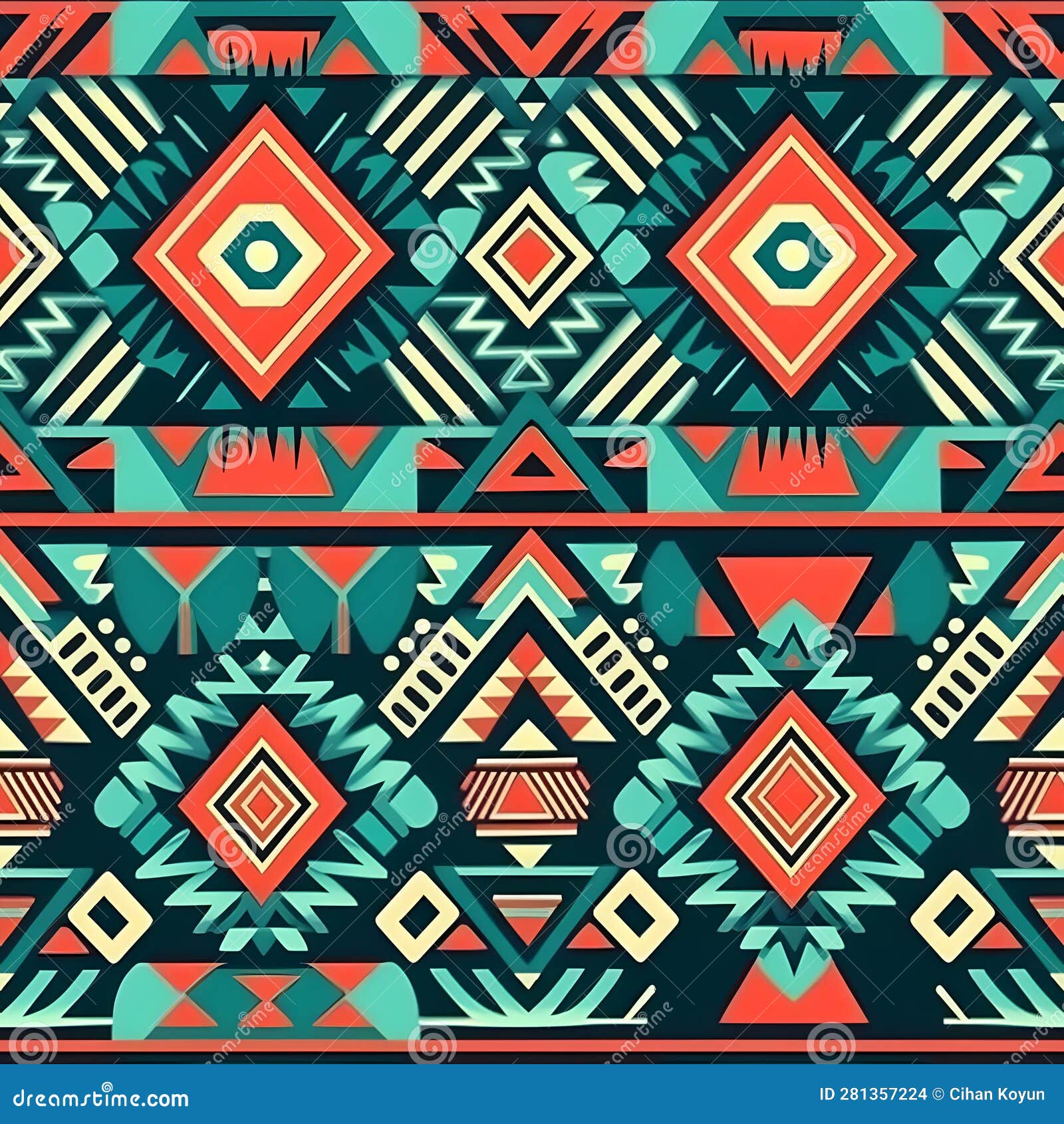 Weave the Threads of Aztec Tradition in Seamless Patterns Stock ...