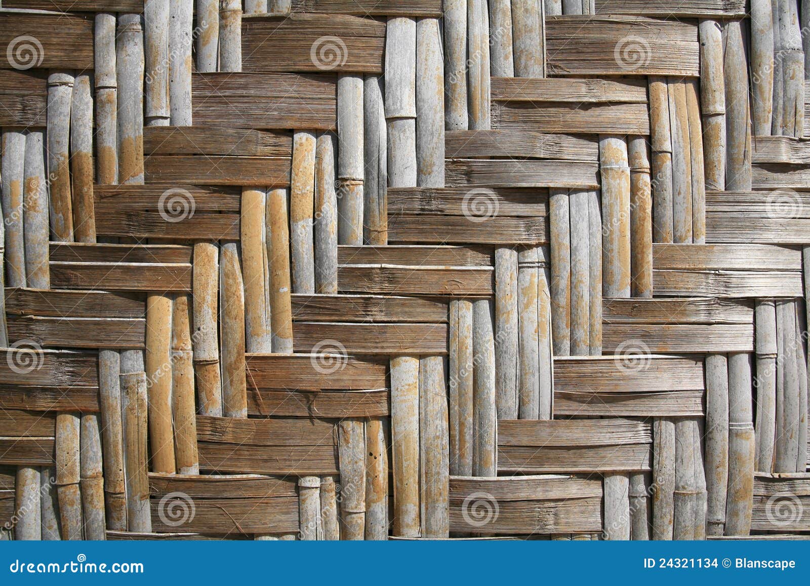 Weaved Bamboo Panels for Traditional Thai House Stock Photo - Image of ...