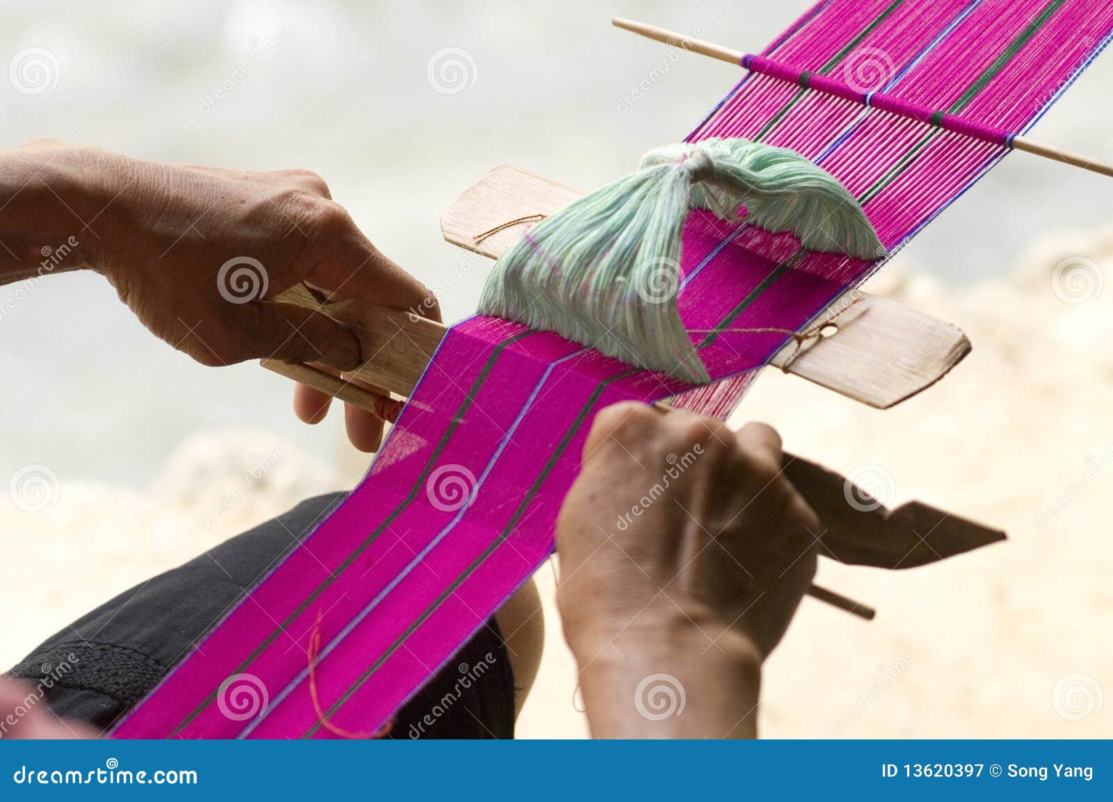 Weaving stock image. Image of minority, work, guizhou - 13620397