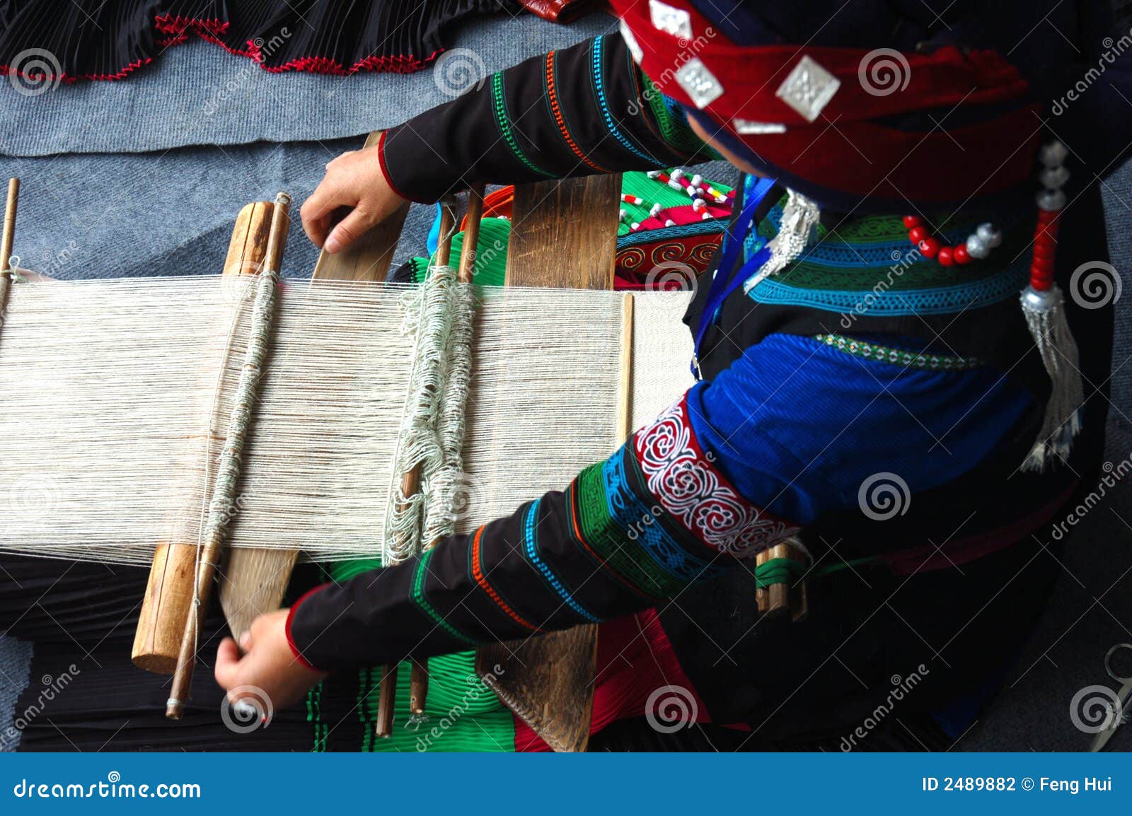 Weaving stock photo. Image of ancient, loom, design, china - 2489882