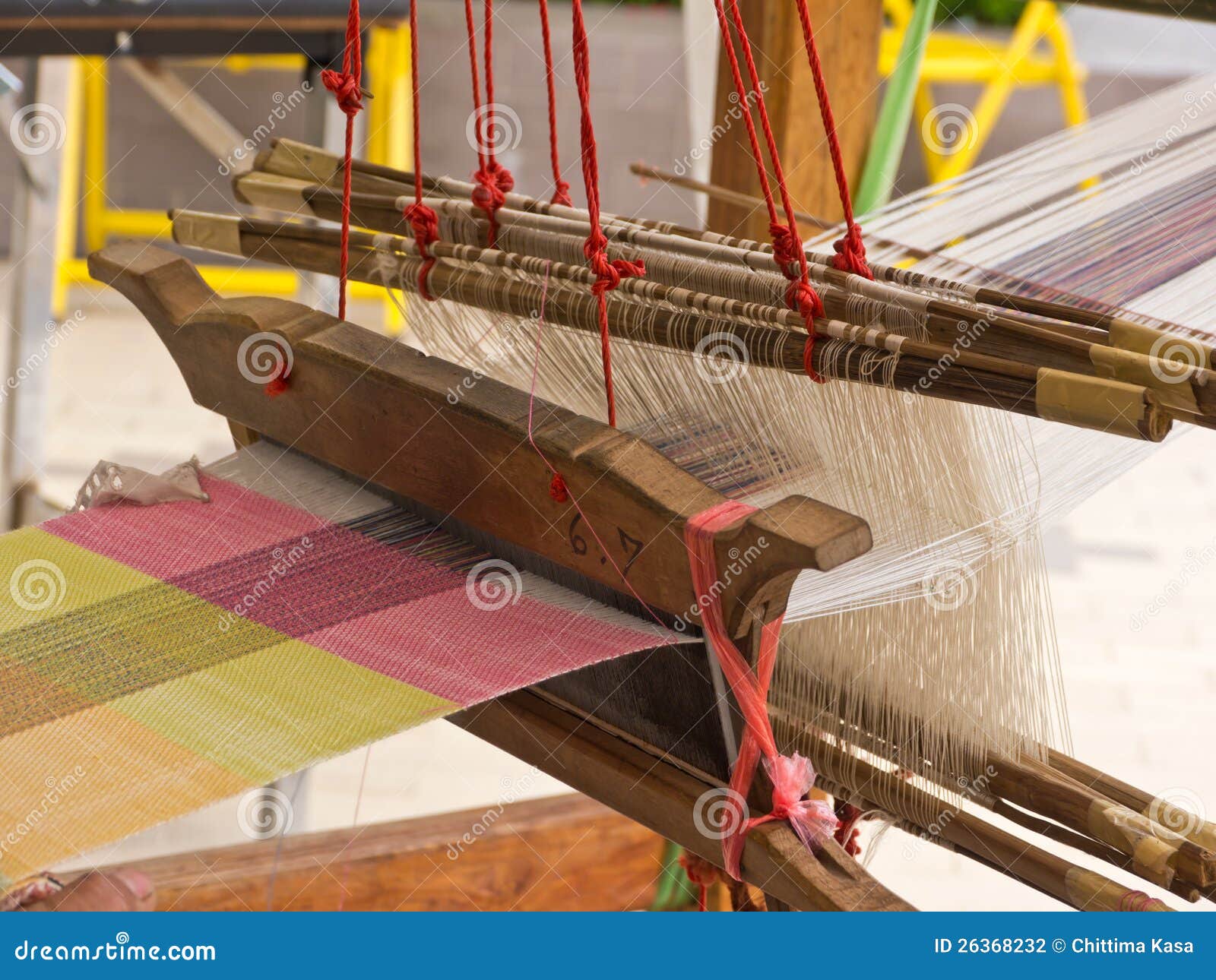 Weaving apparatus stock photo. Image of cloth, apparatus - 26368232