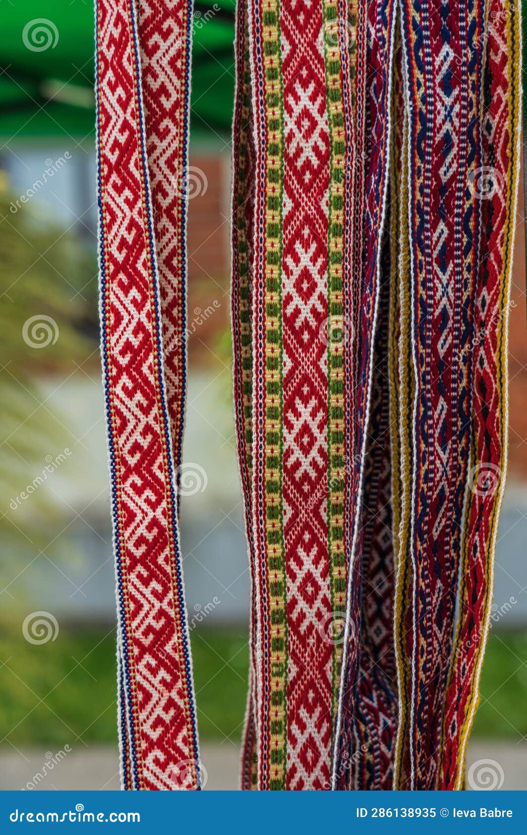 Weaving Bacground. Ragged International Belts. Woven Belts Stock Image ...