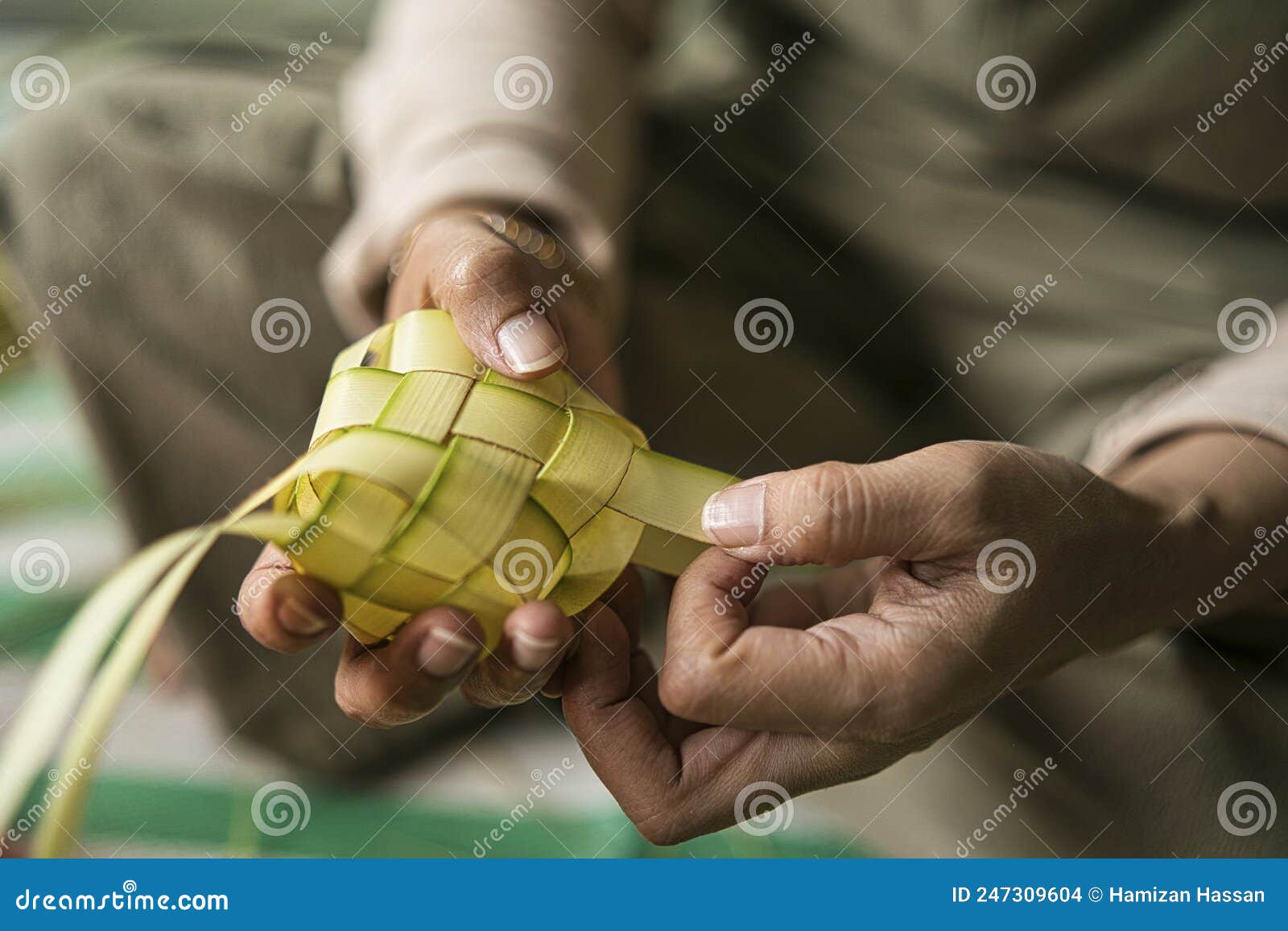 Making the ketupat stock photo. Image of delicacies - 247309604