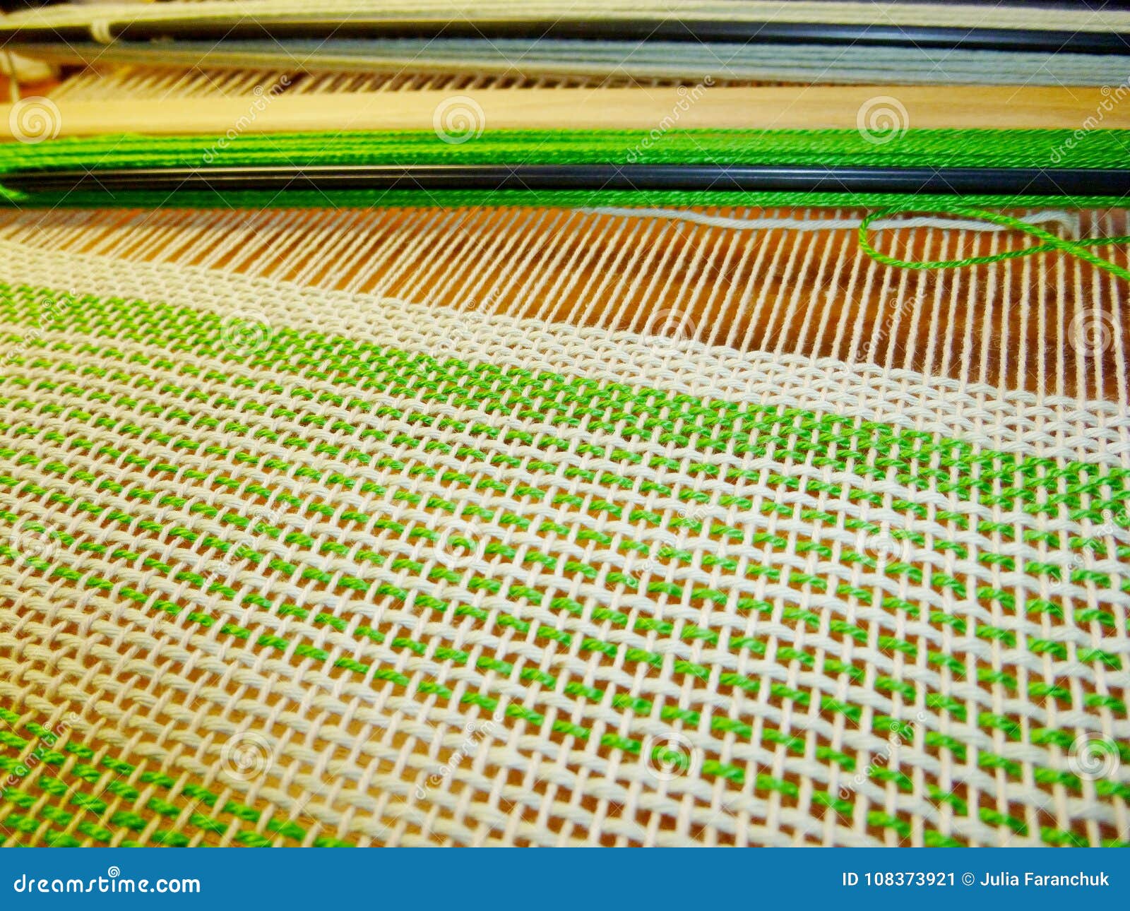 Weaving the Fabric in the Process. Interlacing of Threads Stock Image ...