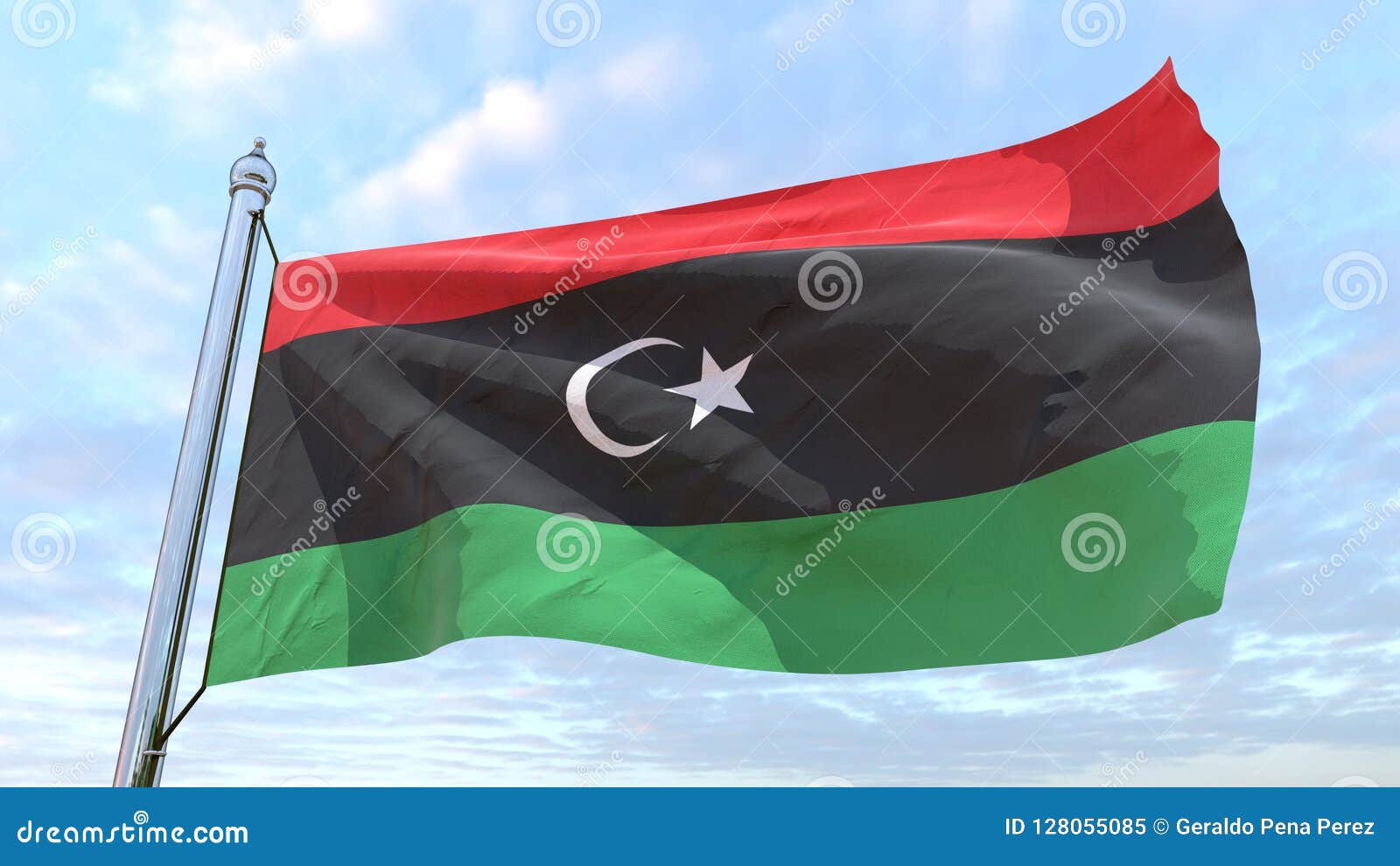 Weaving Flag of the Country Libya Stock Illustration - Illustration of ...
