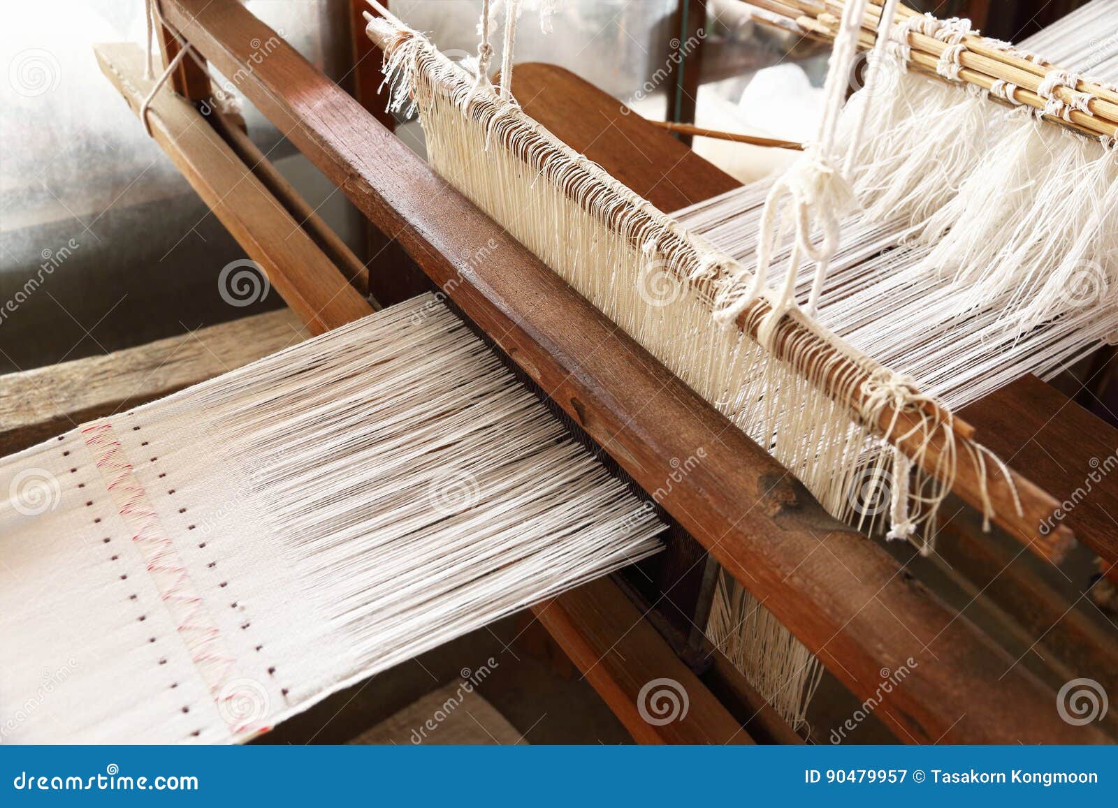 Weaving Handloom for Pattern and Background Stock Image - Image of ...