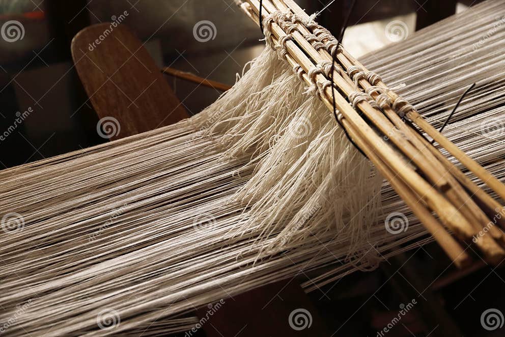 Weaving Handloom for Pattern and Background Stock Photo - Image of ...