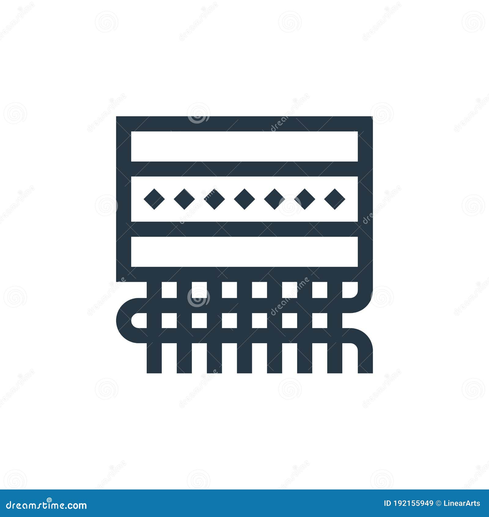 Weaving Icon Vector from Handcrafts Concept. Thin Line Illustration of ...