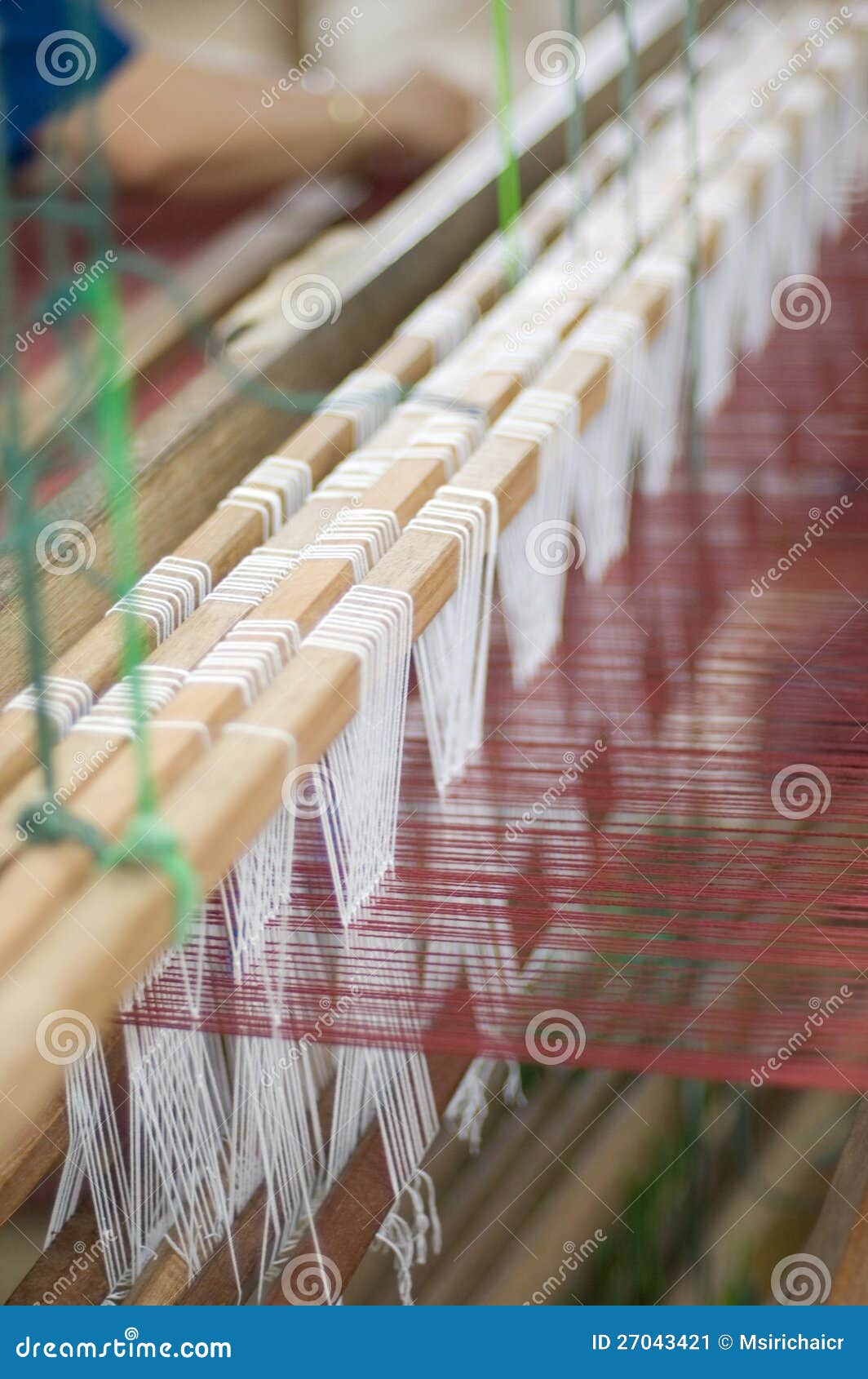 Weaving loom stock image. Image of fabric, factory, polyester - 27043421
