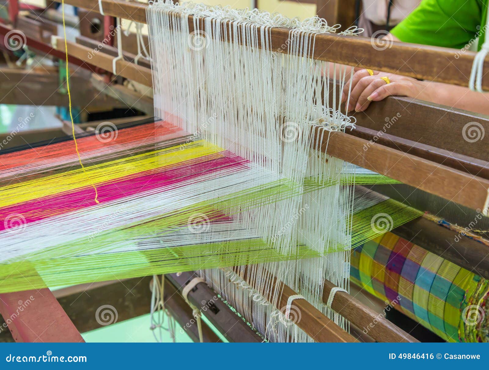 Weaving Loom and Shuttle on the Warp Stock Photo - Image of cocoon ...