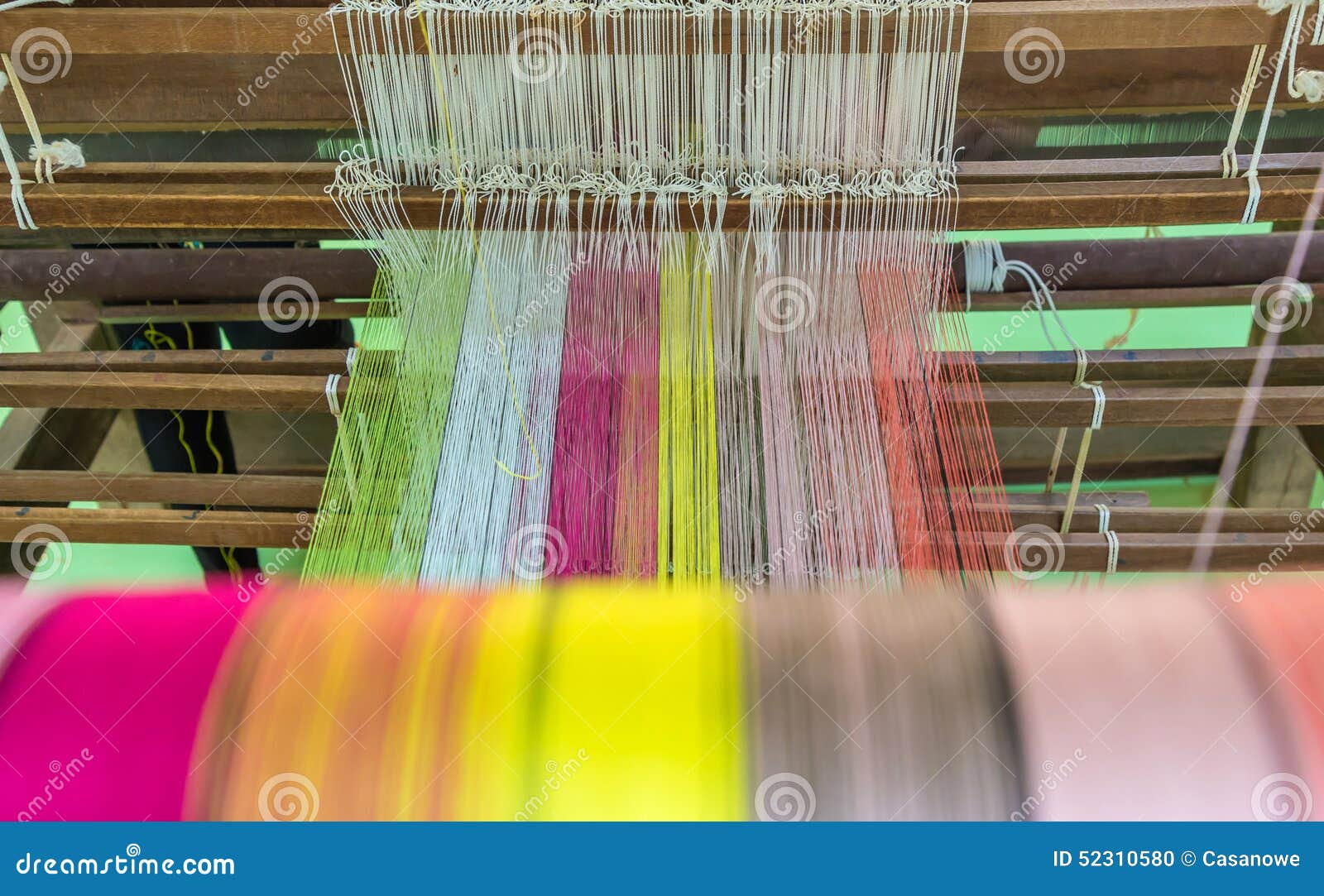 Weaving Loom and Shuttle on the Warp Stock Photo - Image of arrangement ...