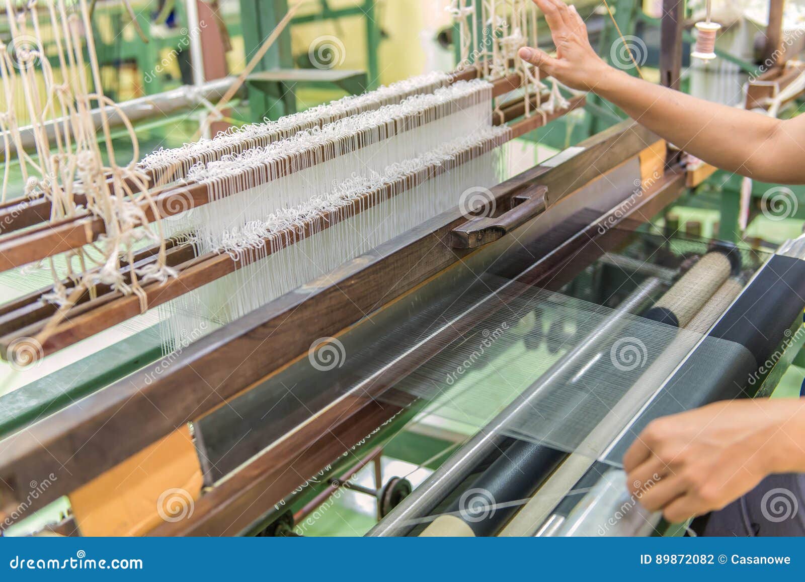 Weaving Loom and Shuttle on the Warp Stock Photo - Image of clothing ...