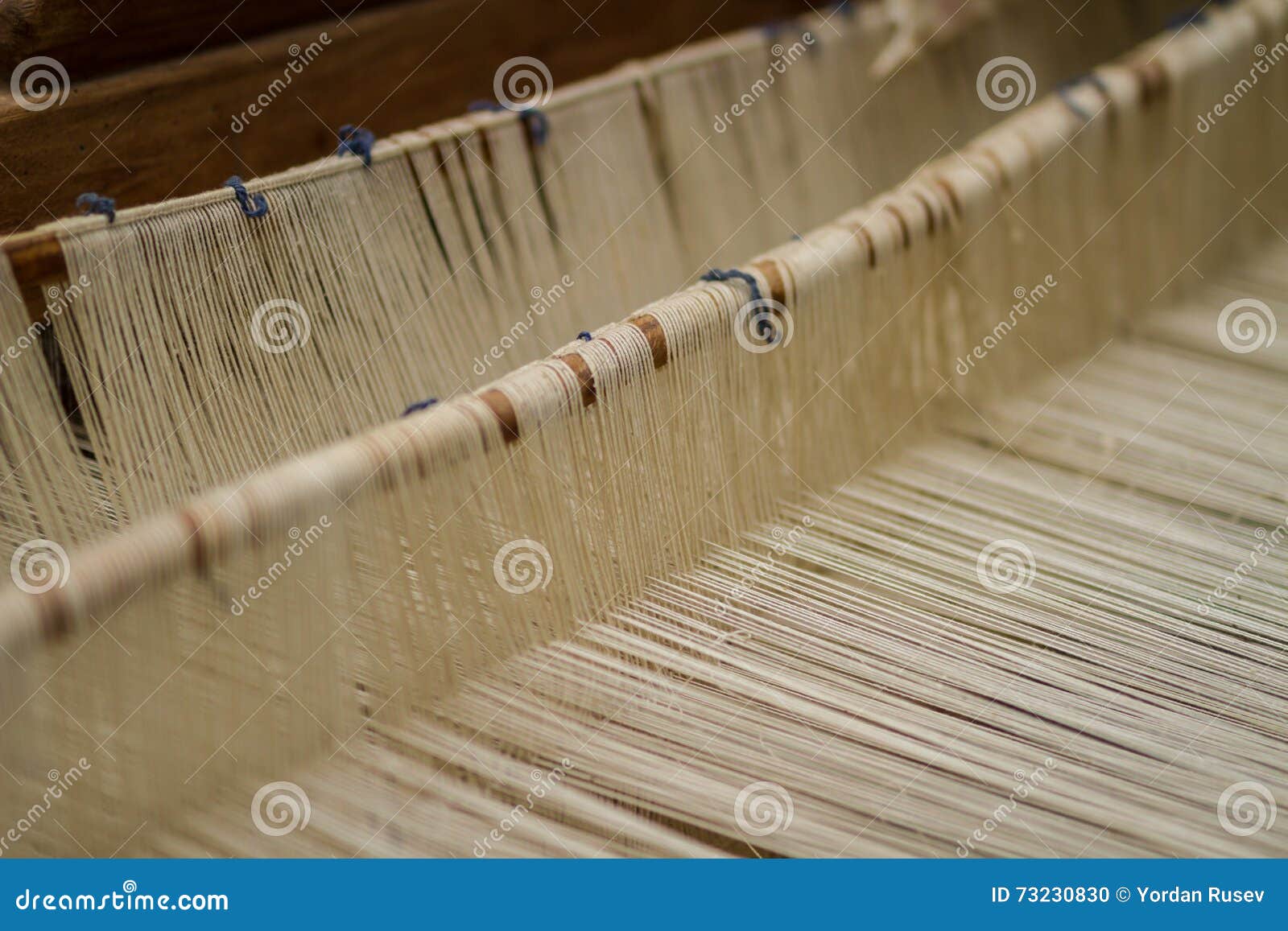 Weaving Loom and Thread of Yarn Stock Photo - Image of shuttle, loom ...