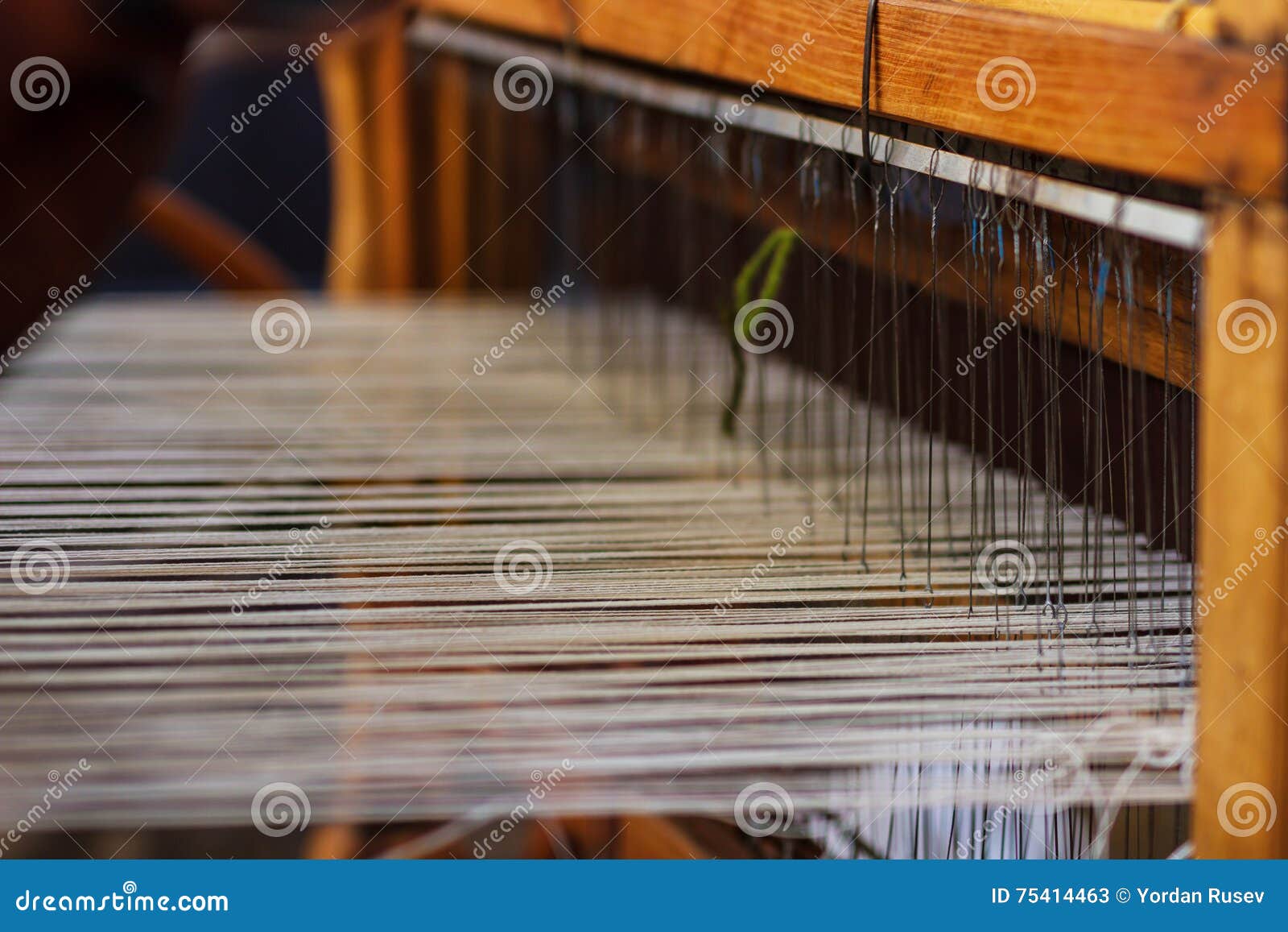Weaving Loom and Thread of Yarn Stock Image - Image of homespun ...