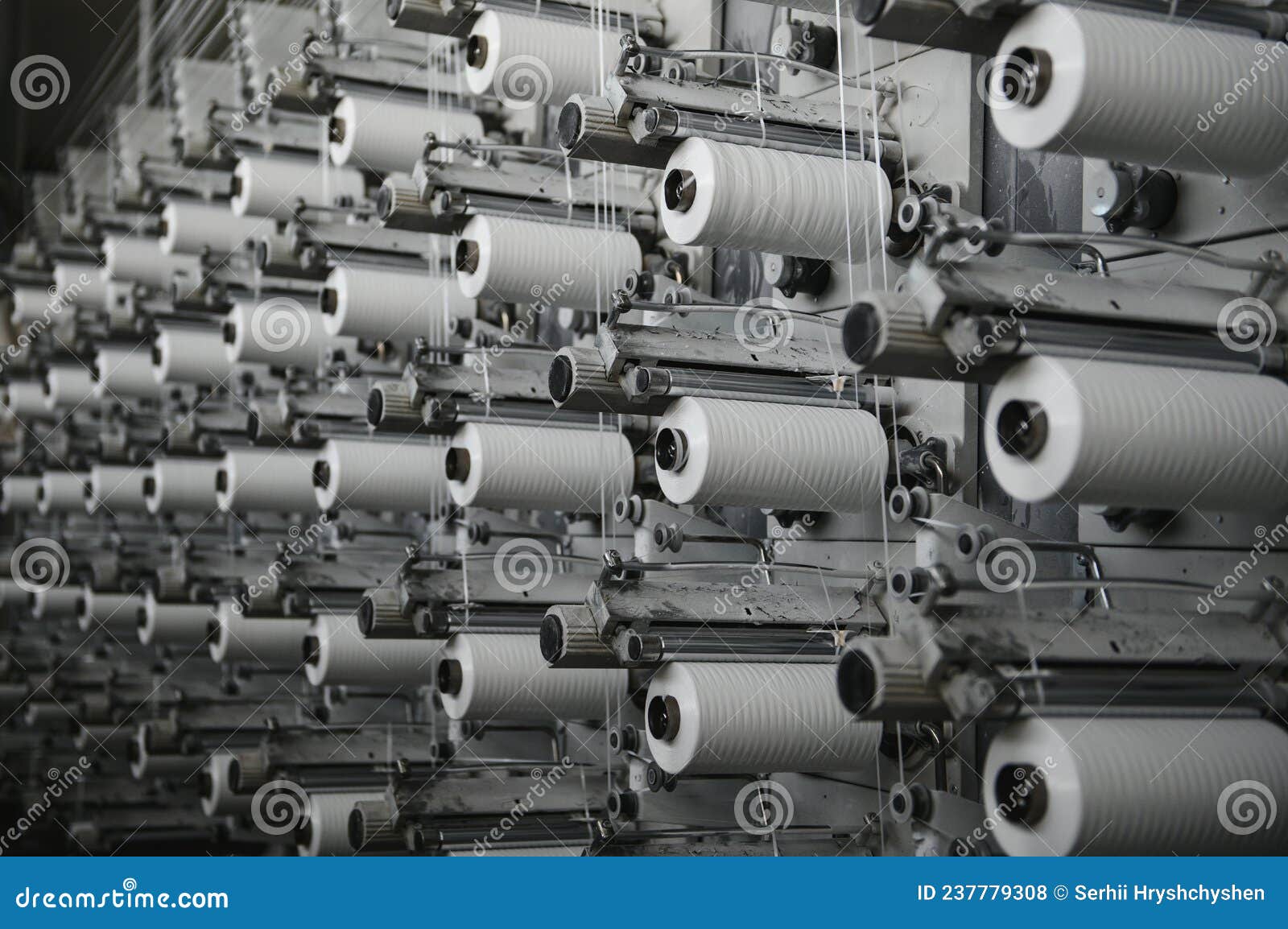 Weaving Machines of the Factories. Production of Textiles Stock Photo ...