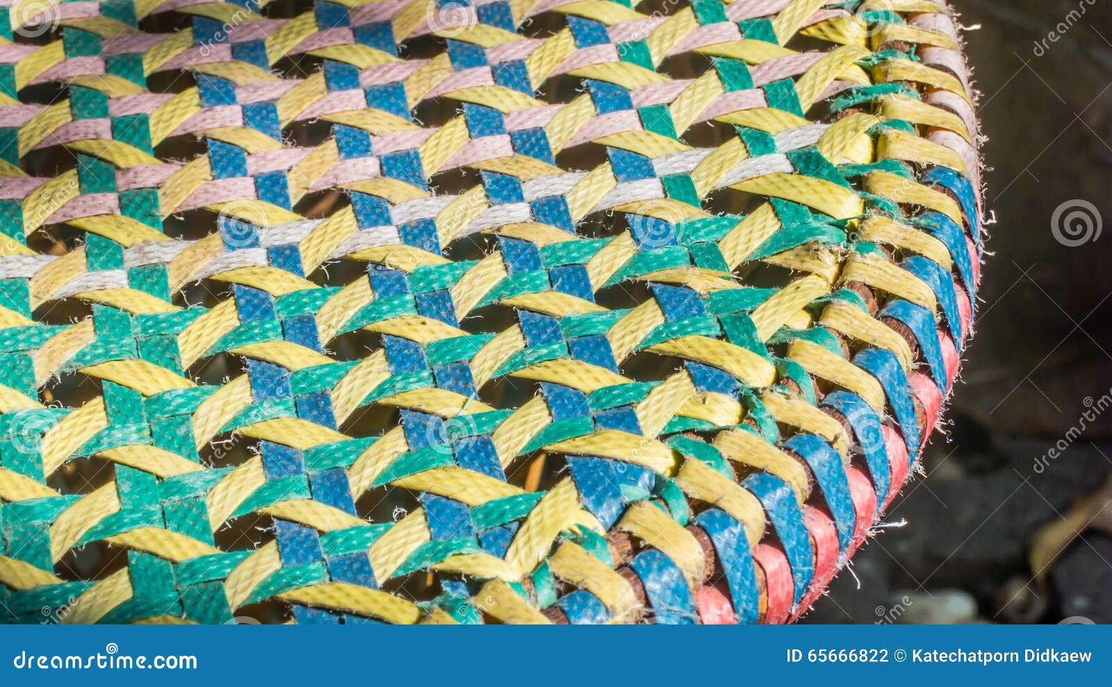 Weaving Multicolored Plastic-lines Pattern Stock Photo - Image of ...