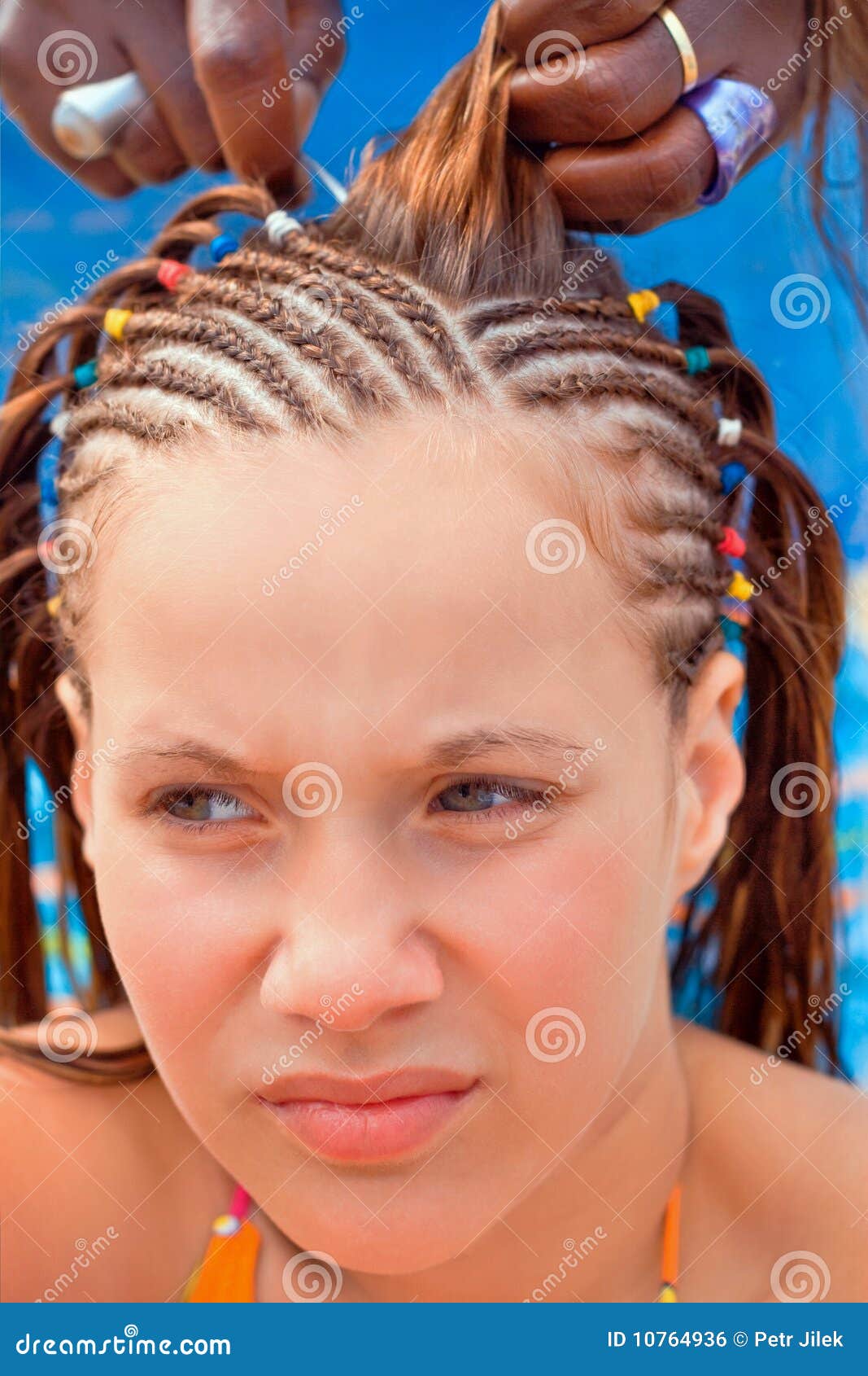 Weaving of a plait stock photo. Image of pretty, hair - 10764936