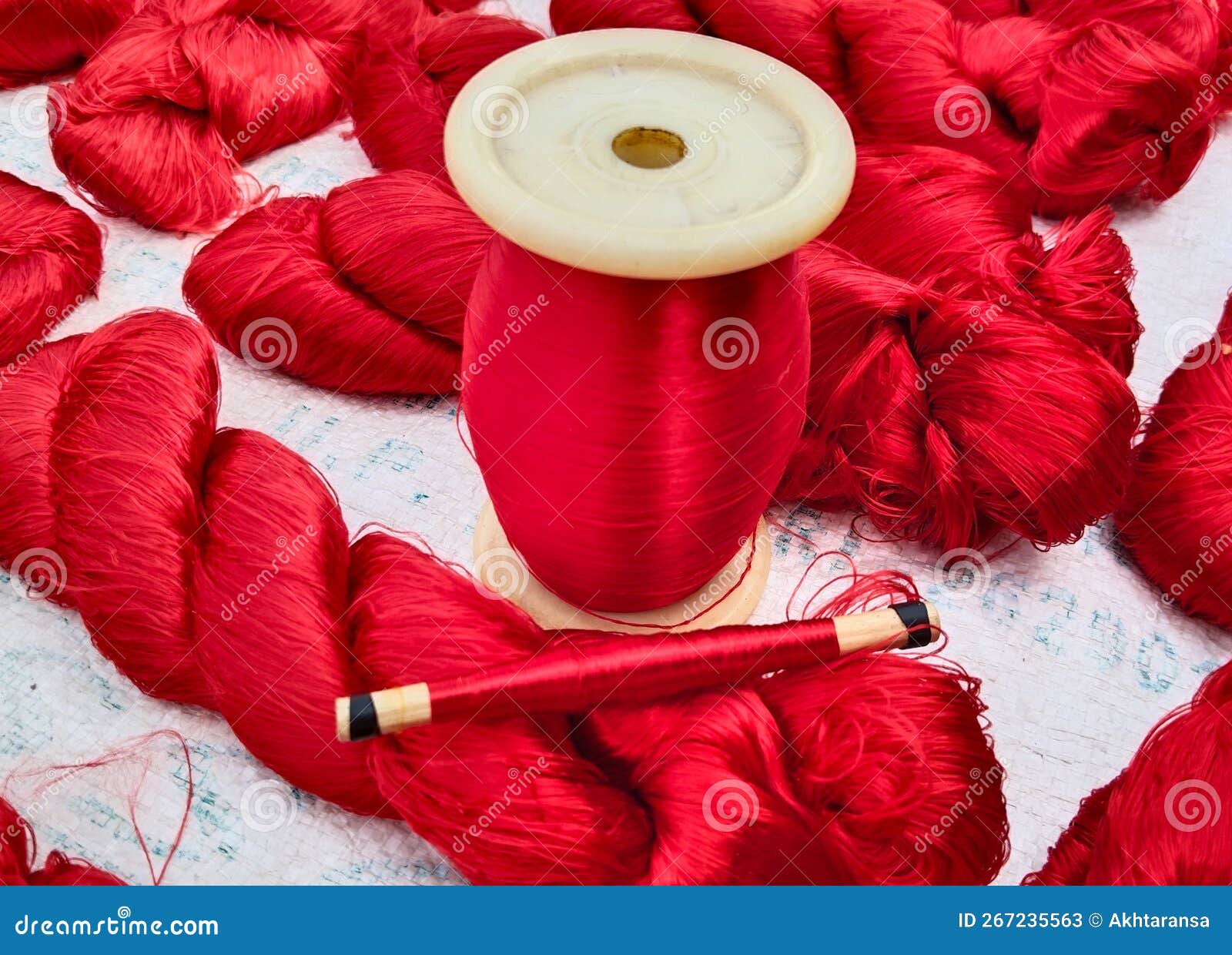 Weaving Shuttle on the Warp, Weaving Loom and Shuttle on the Warp Stock ...