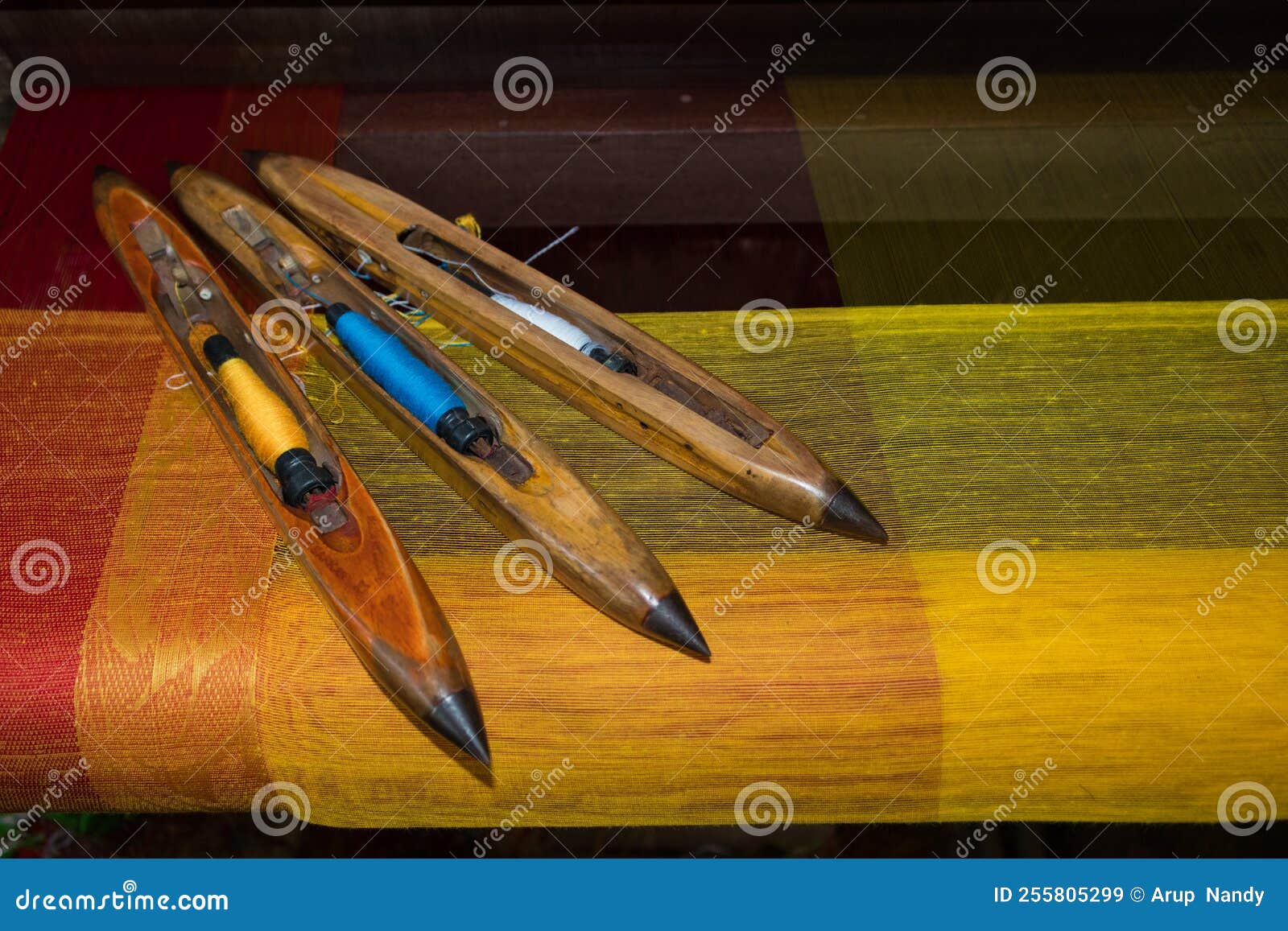 Weaving Shuttle on the Warp Stock Image - Image of equipment, bengal ...